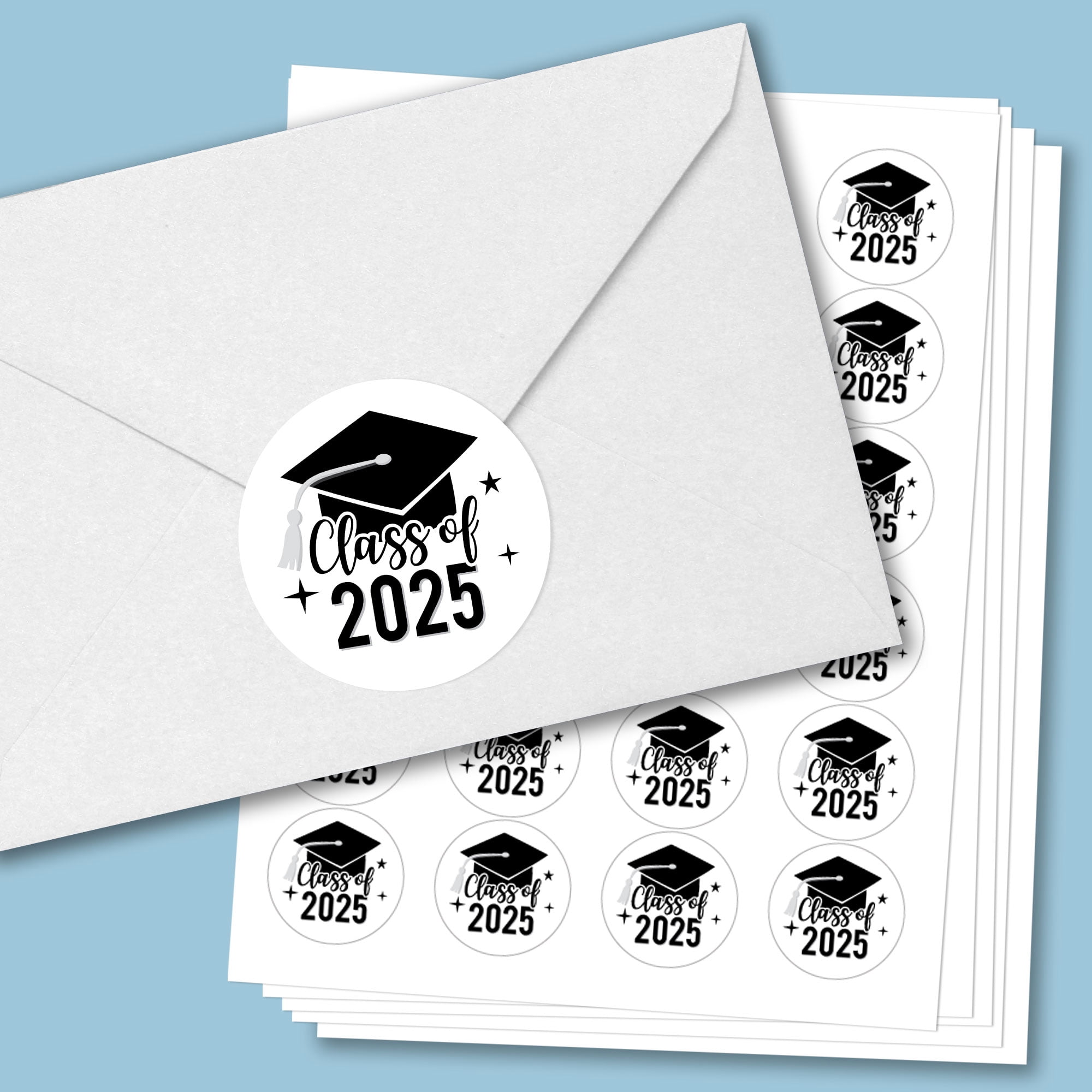 Big Dot of Happiness Class of 2025 Black & White Party Grad Envelope ...
