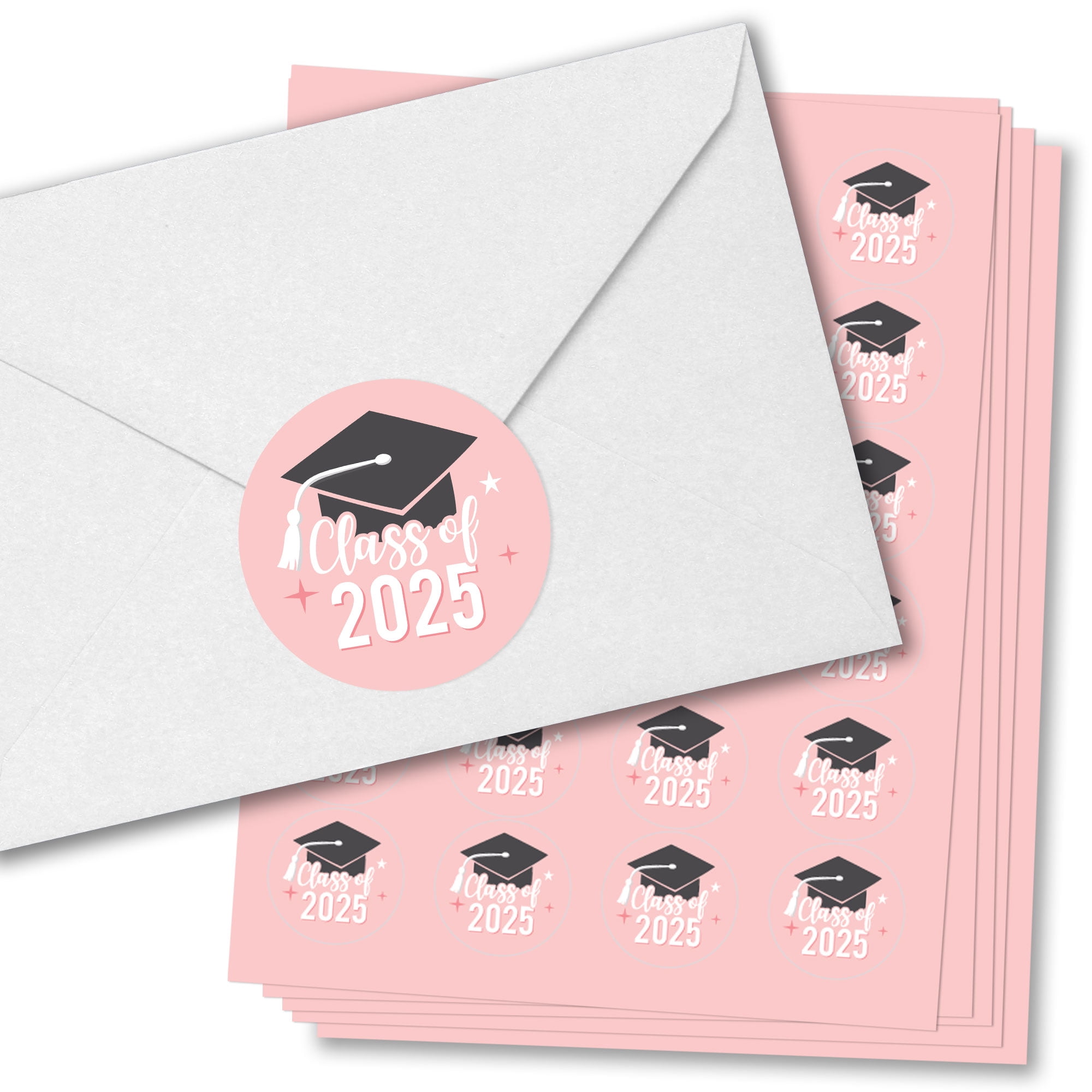 Big Dot of Happiness Class of 2025 Rose Gold Grad Envelope Seal ...