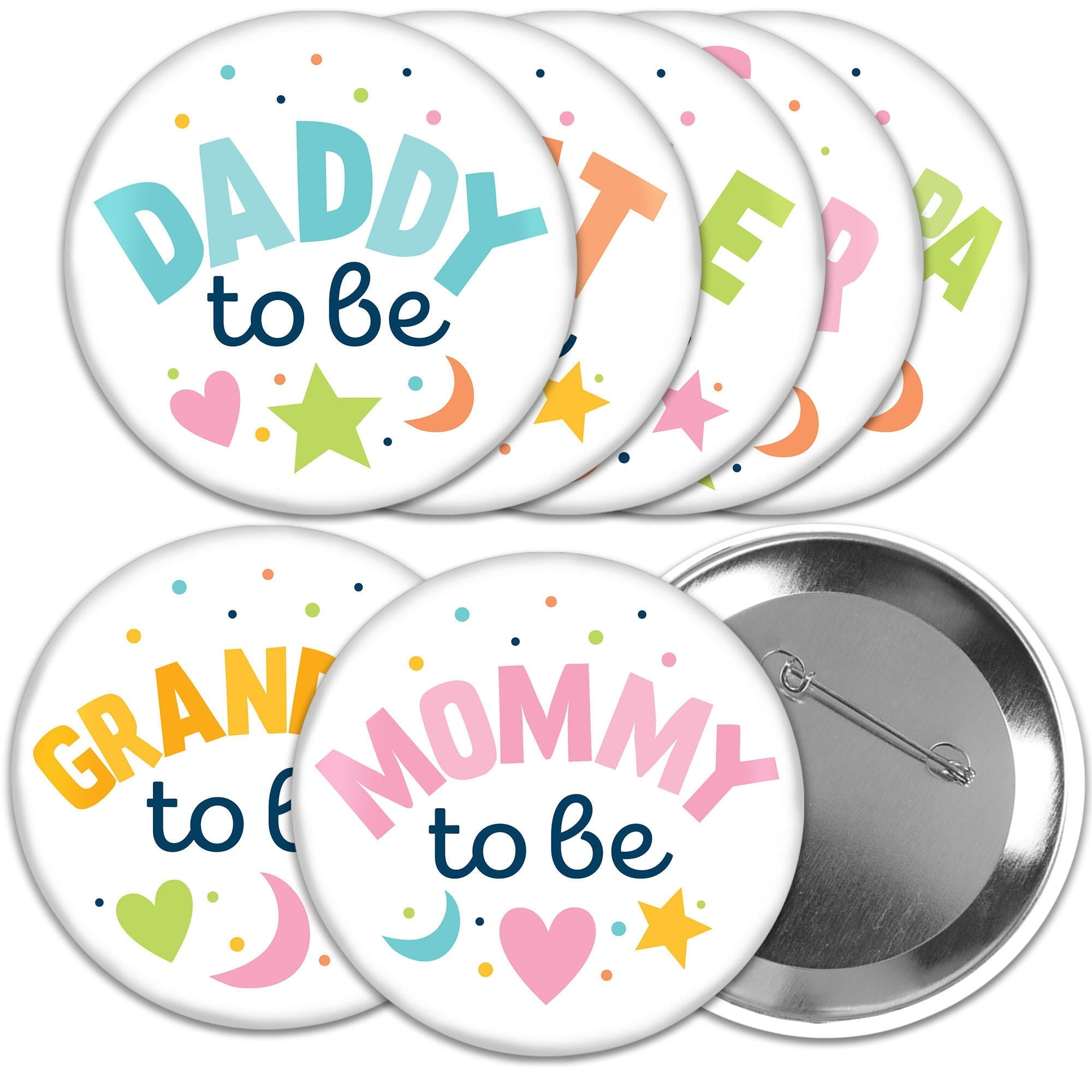 Big Dot of Happiness Colorful Baby Shower - 3 inch Gender Neutral Party ...