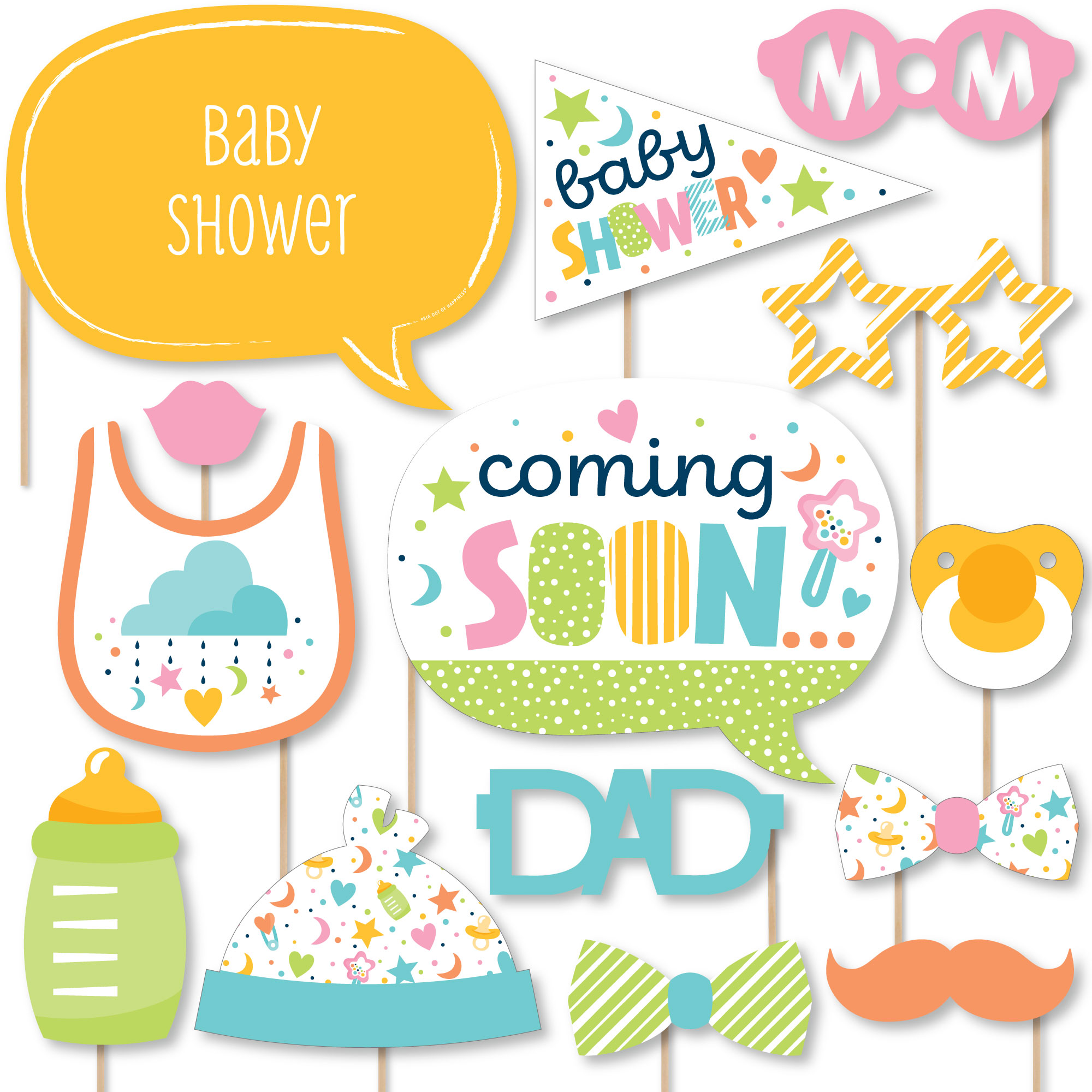 Big Dot of Happiness Colorful Baby Shower - Gender Neutral Party Photo ...