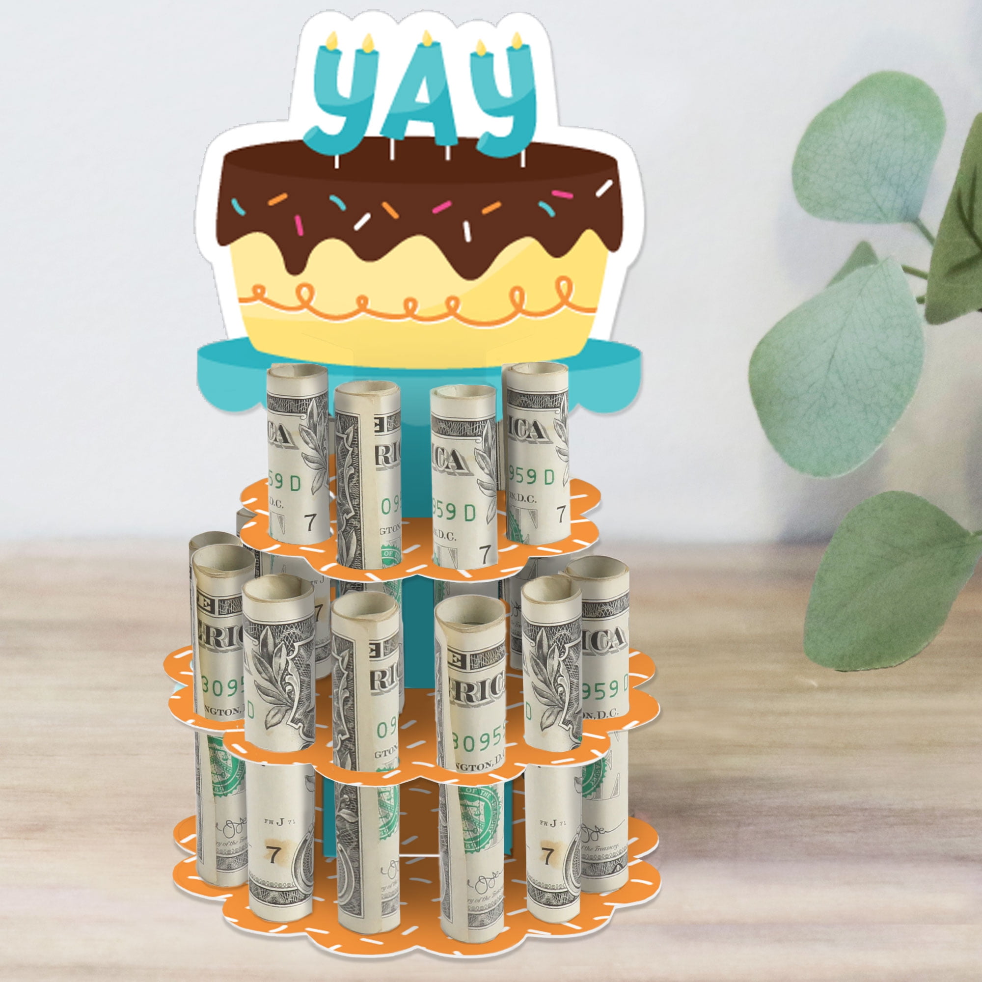 Big Dot of Happiness Colorful Happy Birthday - DIY Birthday Party Money ...