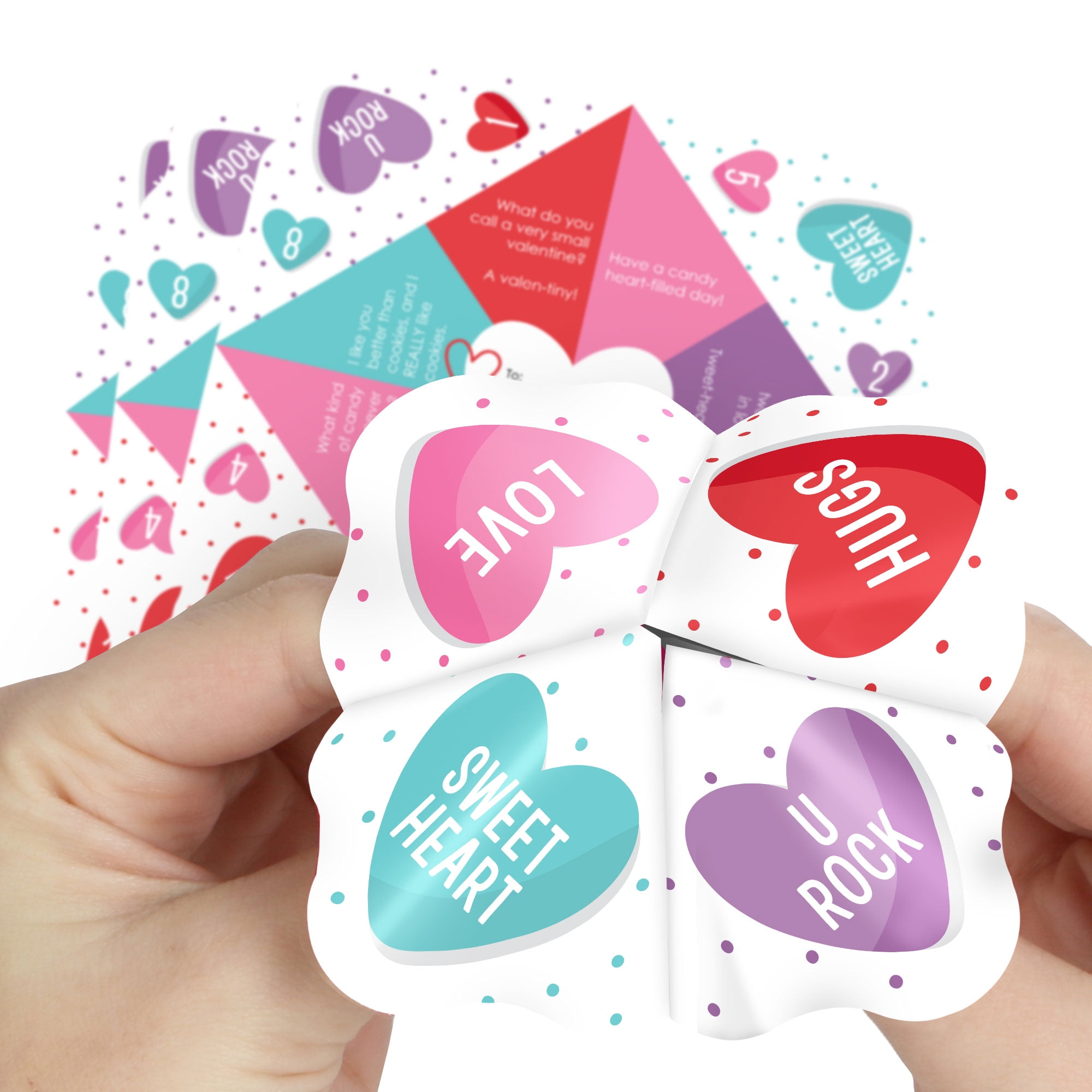 Big Dot of Happiness Colorful Hearts - Happy Valentine's Day Party ...