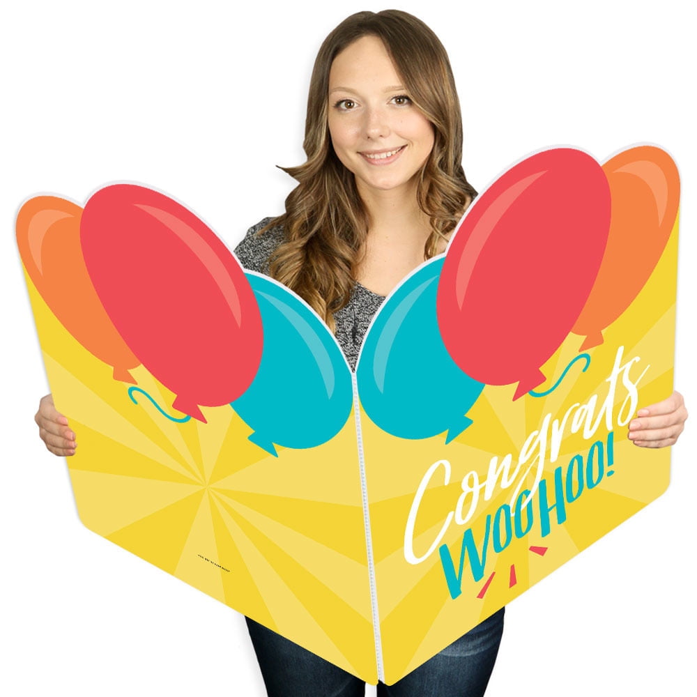 Big Dot of Happiness Congrats - Congratulations Giant Greeting Card ...