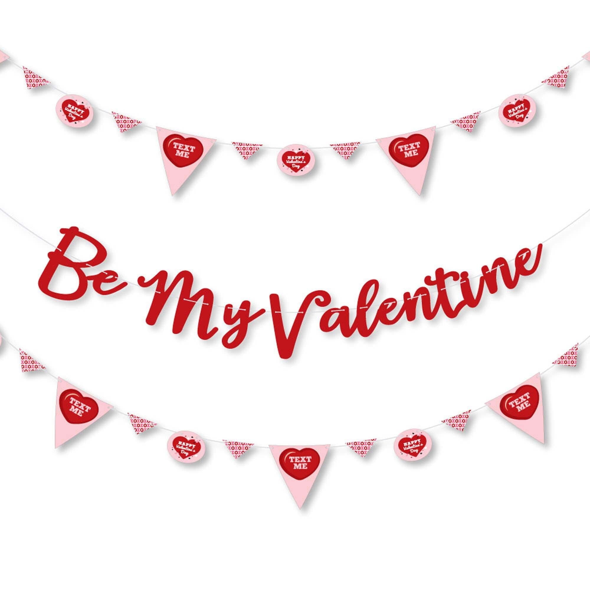 Big Dot of Happiness Conversation Hearts - Valentine's Day Party Letter ...