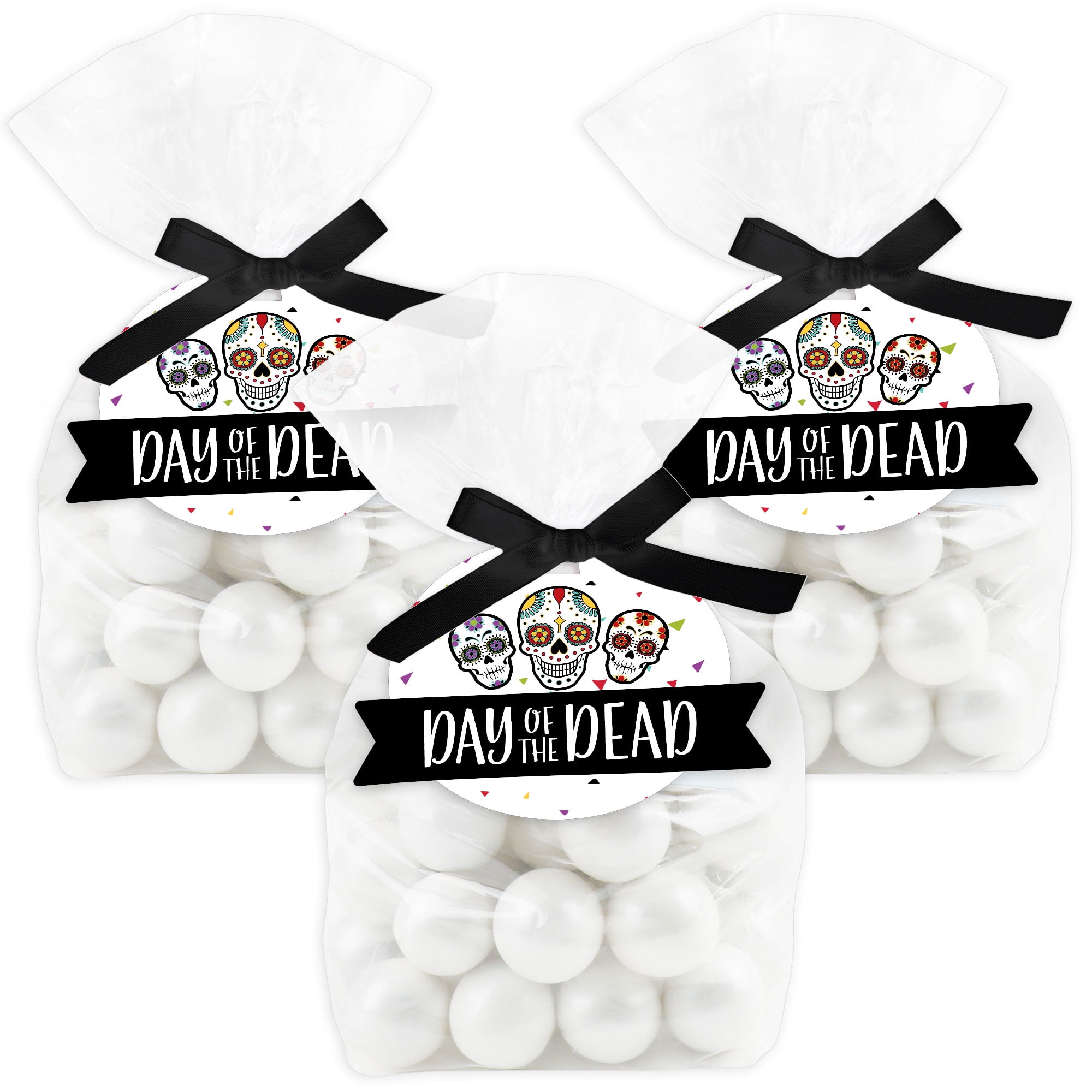 Big Dot of Happiness Day of the Dead - Sugar Skull Party Clear Goodie ...