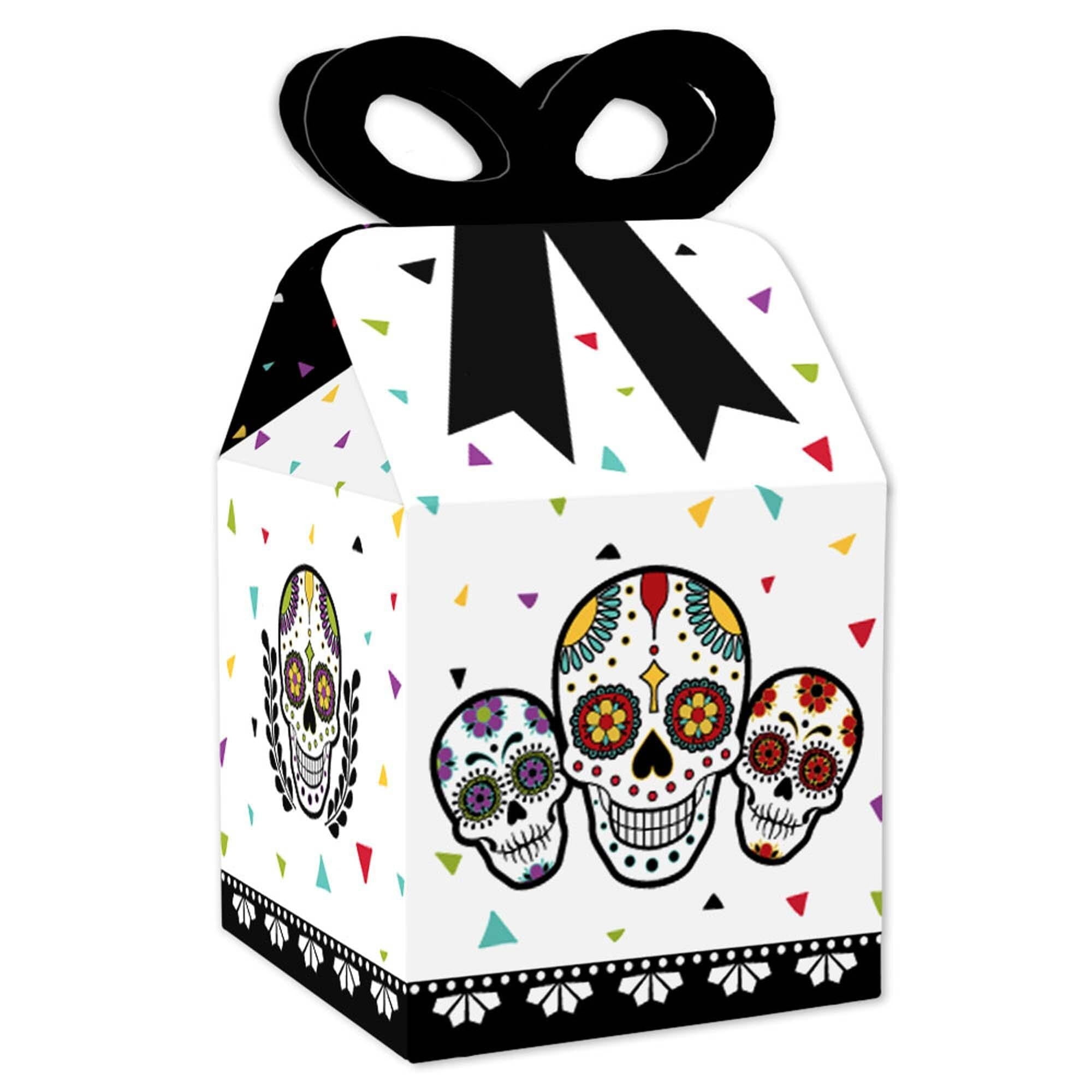 Big Dot of Happiness Day of the Dead - Square Favor Gift Boxes - Sugar ...