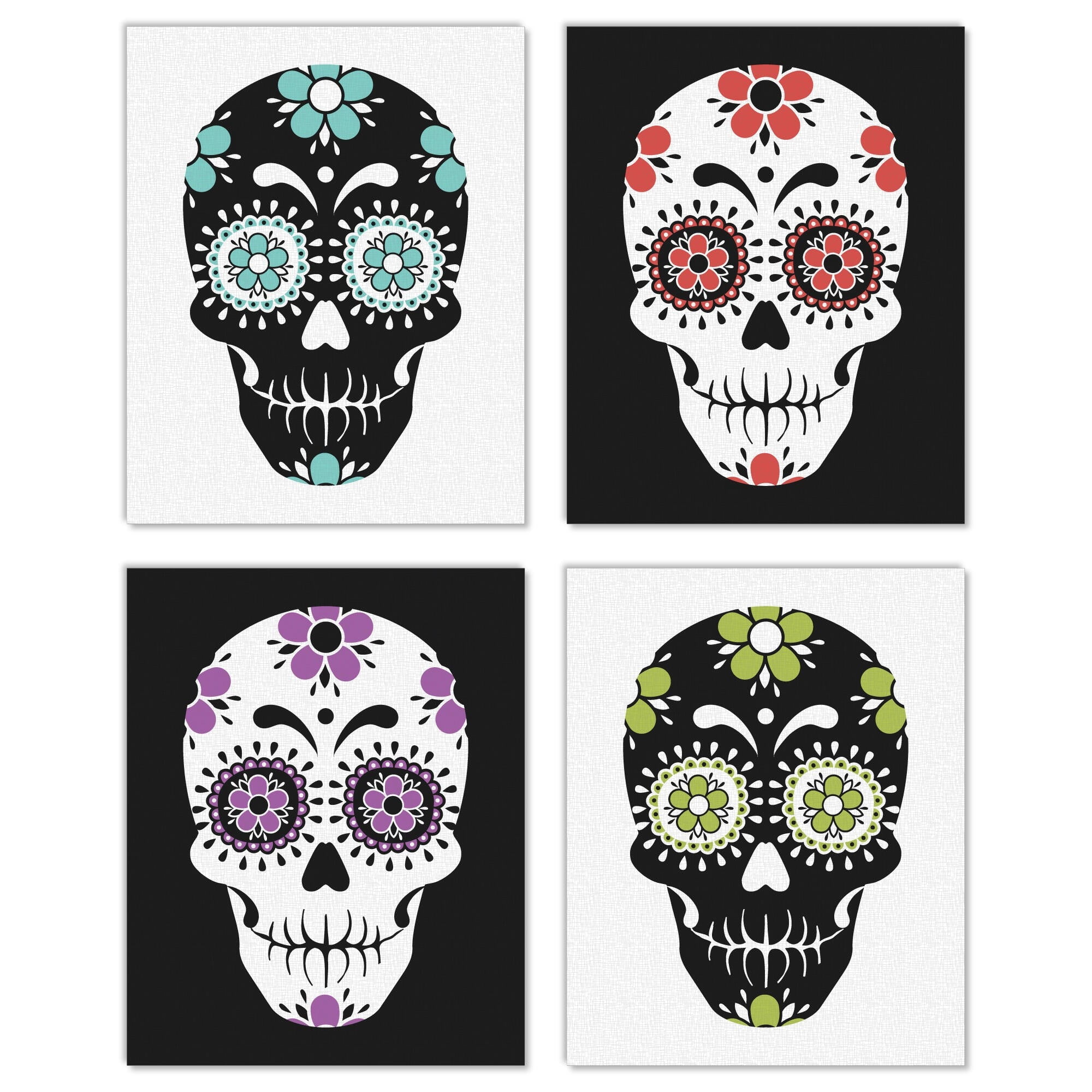 Big Dot of Happiness Day of the Dead - Unframed Sugar Skull Linen Paper ...