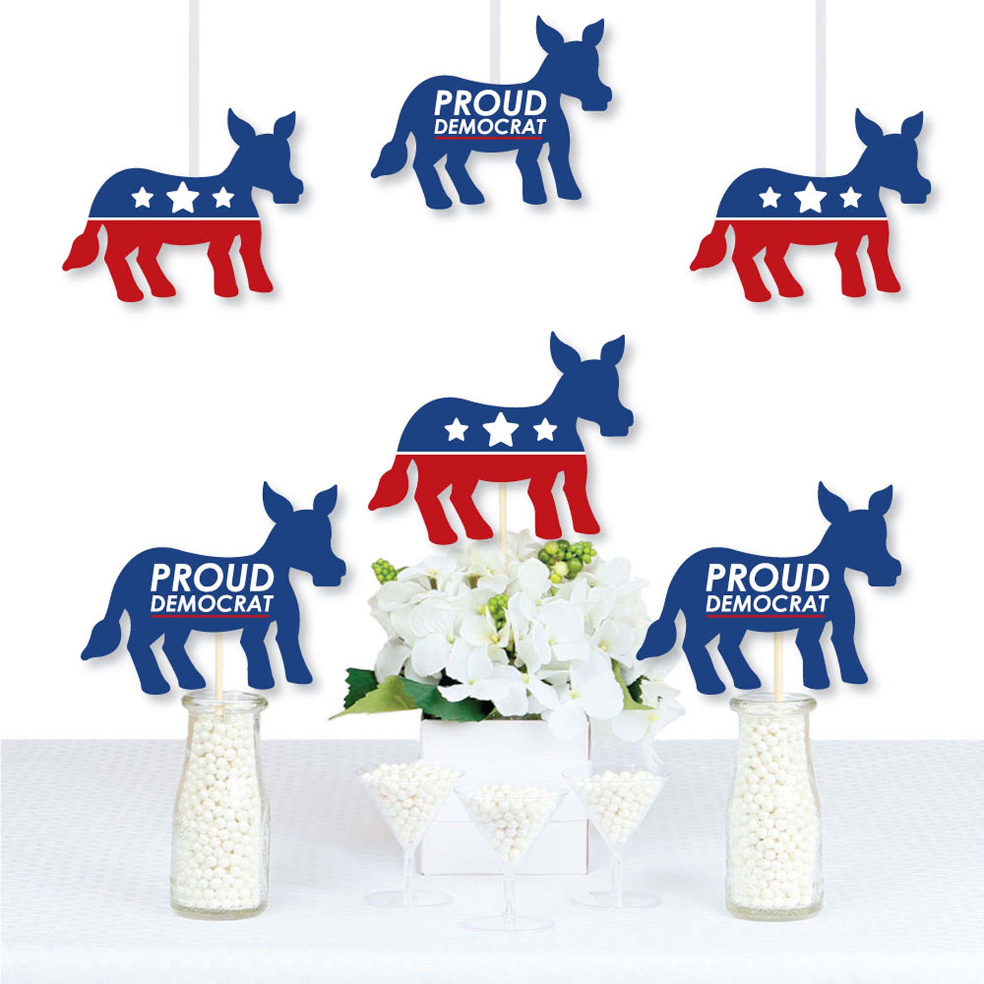 Big Dot of Happiness Democrat Election - Donkey Decorations DIY ...