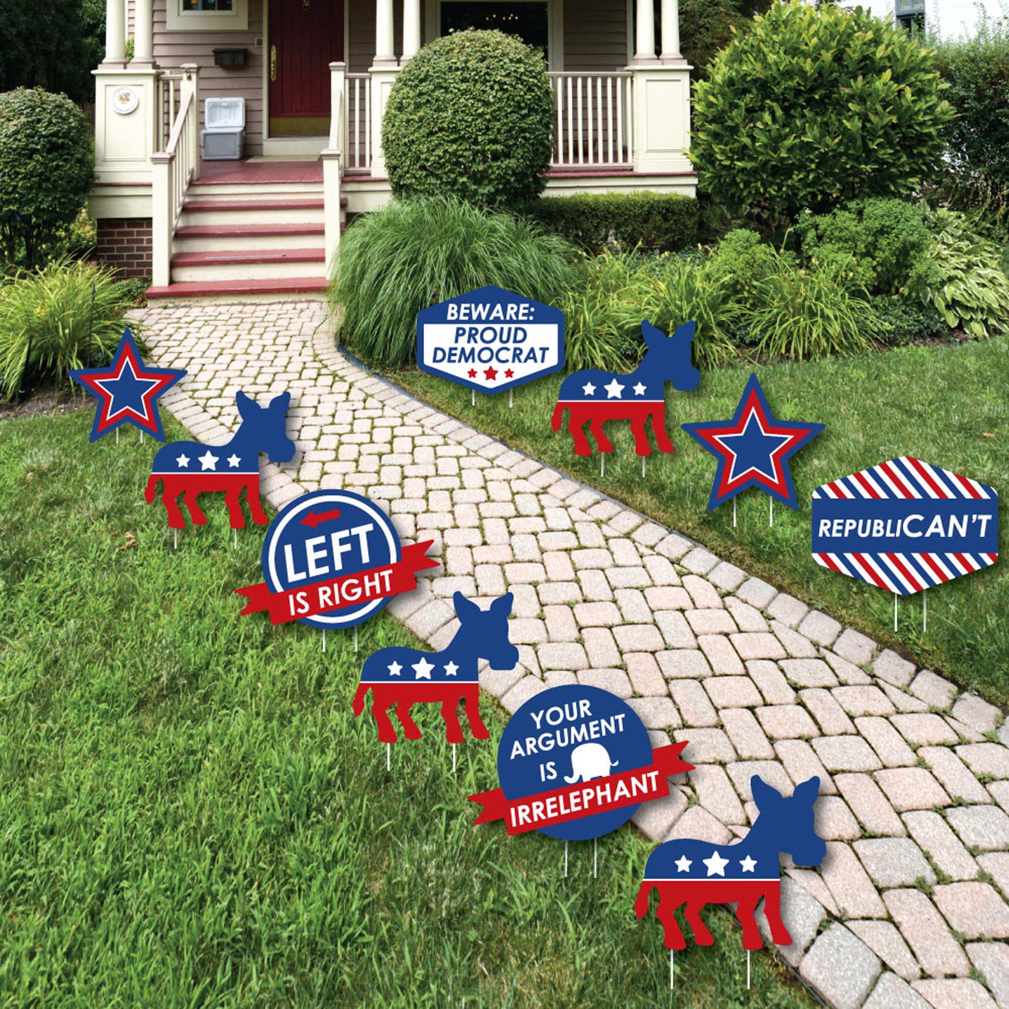 Big Dot of Happiness Democrat Election - Donkey Lawn Decorations ...