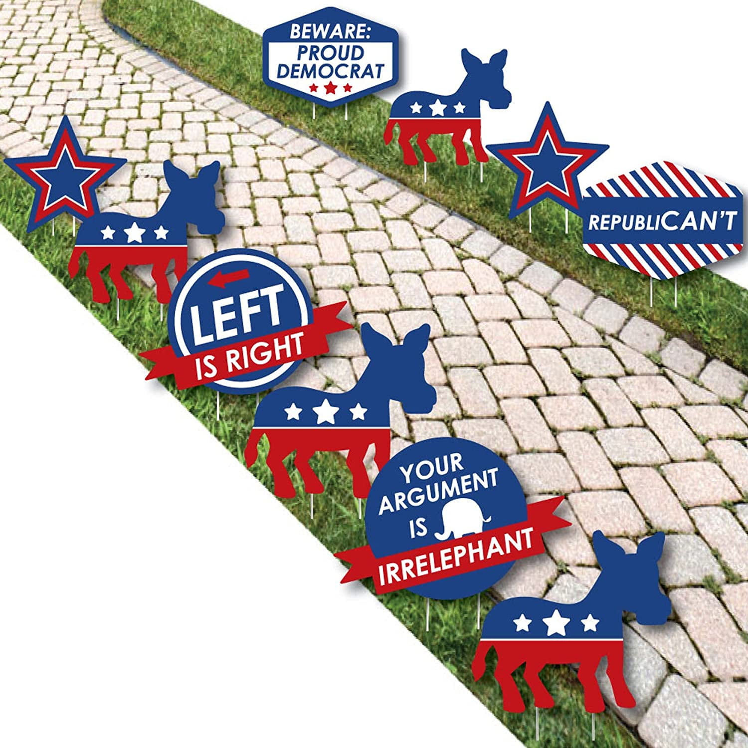 Big Dot of Happiness Democrat Election - Donkey Lawn Decorations ...