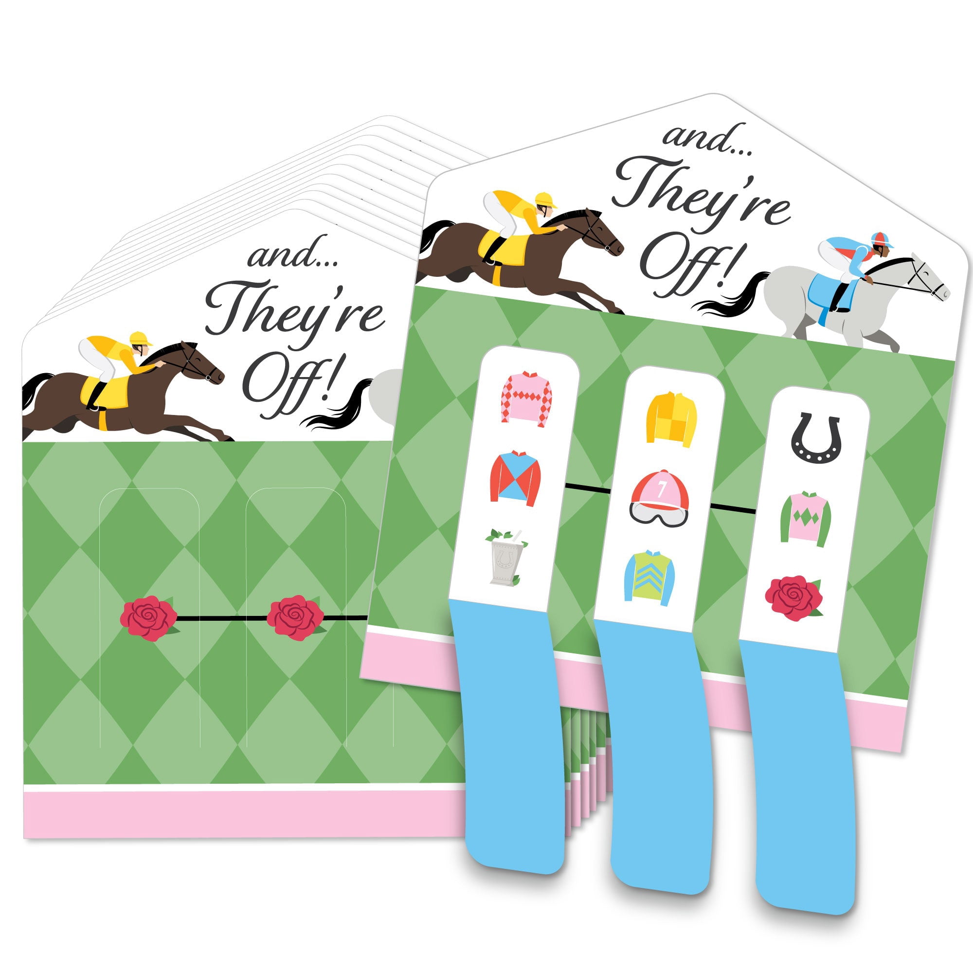 Big Dot of Happiness Derby Horse Race Pull Tabs Game, Kentucky Horse ...