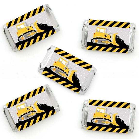 Big Dot of Happiness Dig It - Construction Party Zone - Mini Candy Bar ...