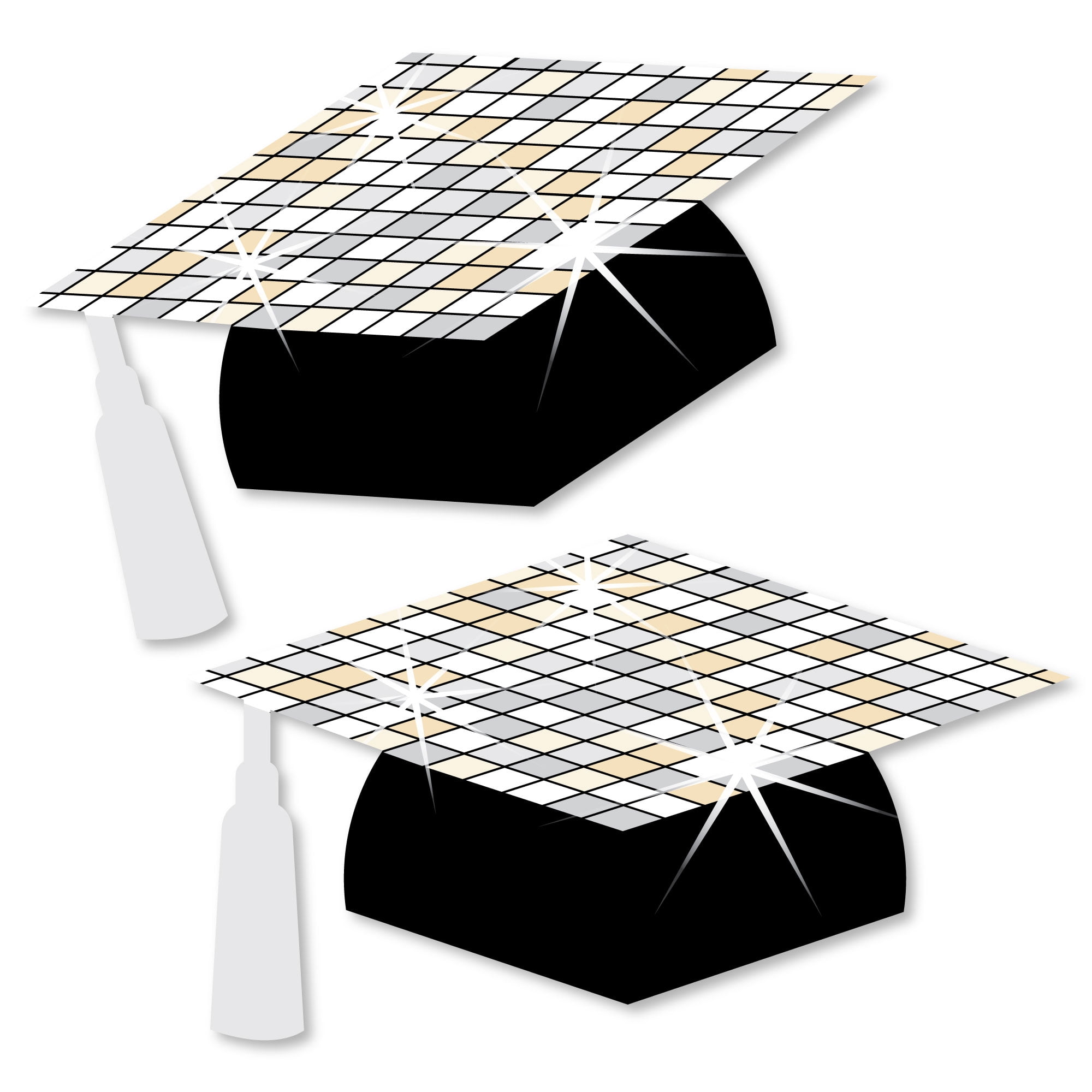 Big Dot of Happiness Disco Grad - Grad Cap Decorations DIY Groovy ...