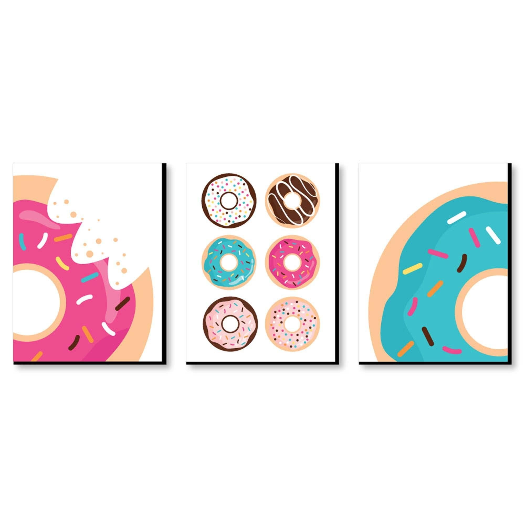 Big Dot of Happiness Donut Worry, Let's Party - Doughnut Kitchen Wall ...
