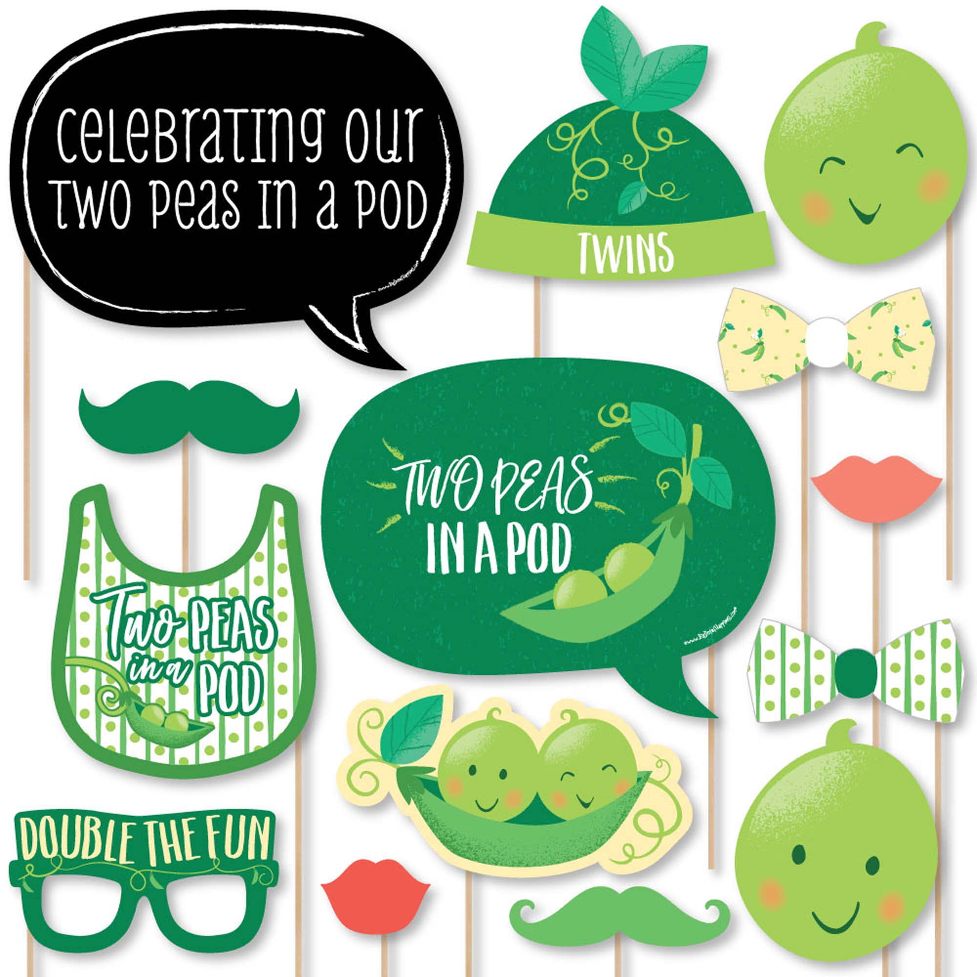 Big Dot of Happiness Double the Fun - Twins Two Peas in a Pod - Baby ...