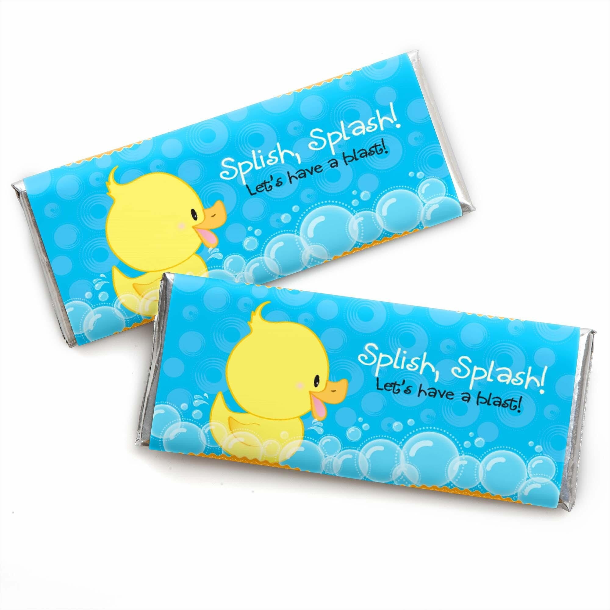 Big Dot of Happiness Ducky Duck - Decorative Candy Bar Wrappers for ...
