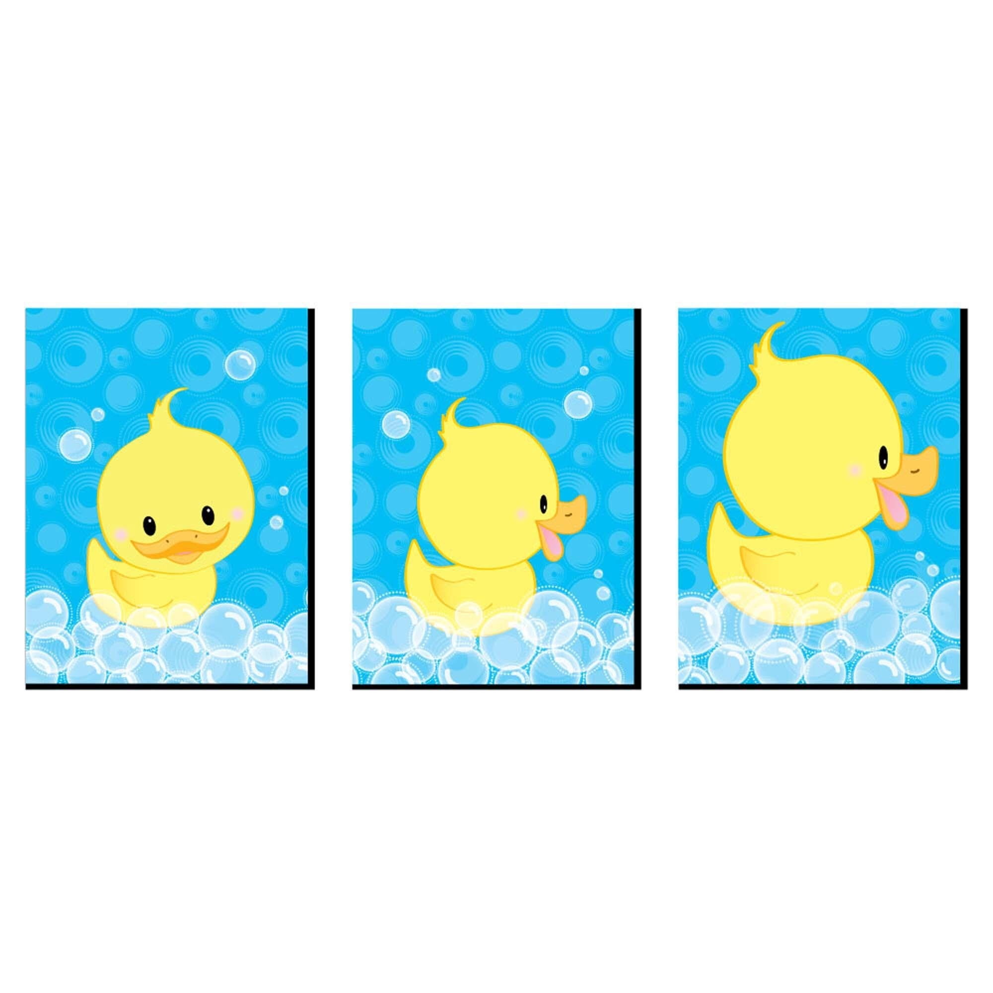 Big Dot of Happiness Ducky Duck - Rubber Ducky Nursery Wall Art and ...