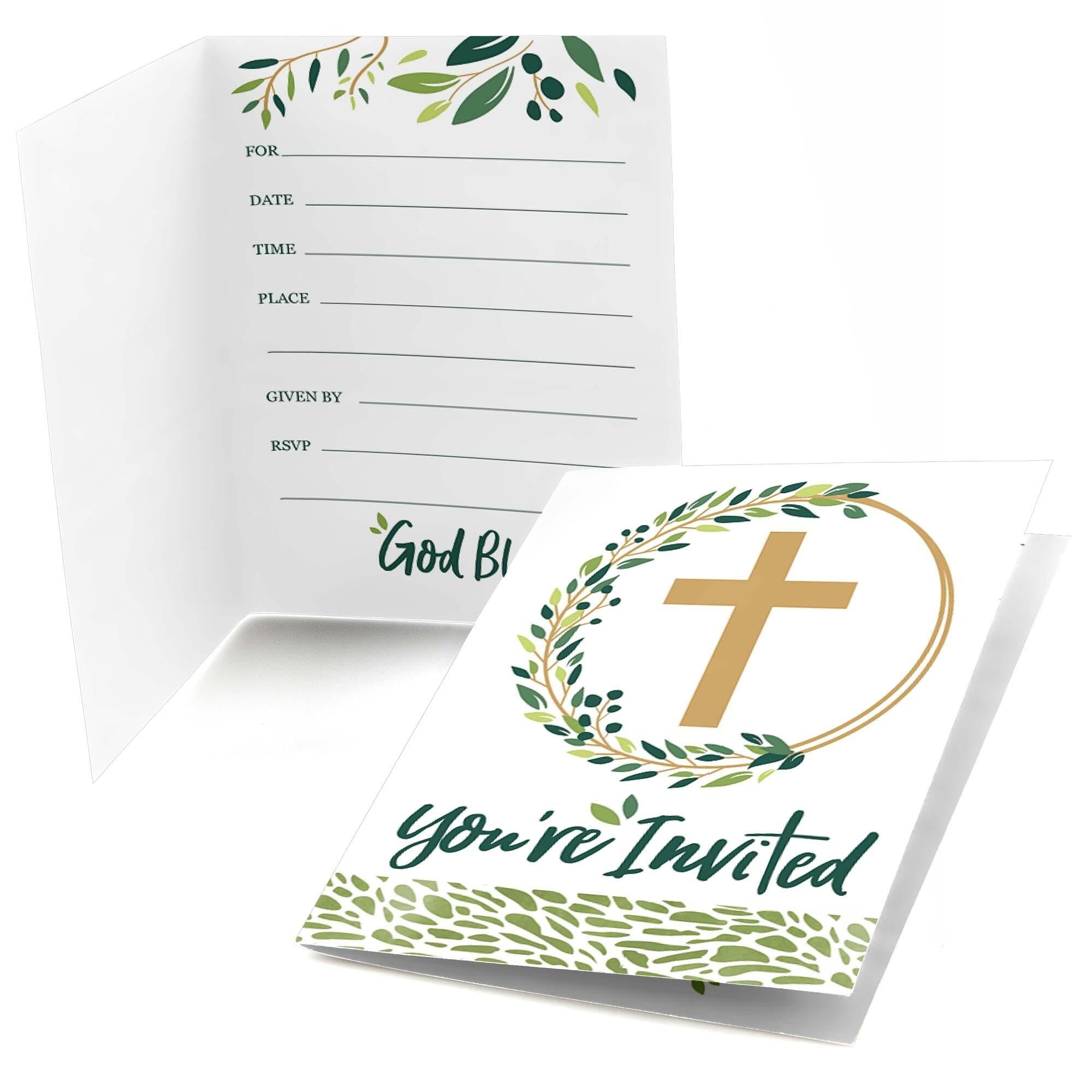 Big Dot of Happiness Elegant Cross - Fill In Religious Party ...