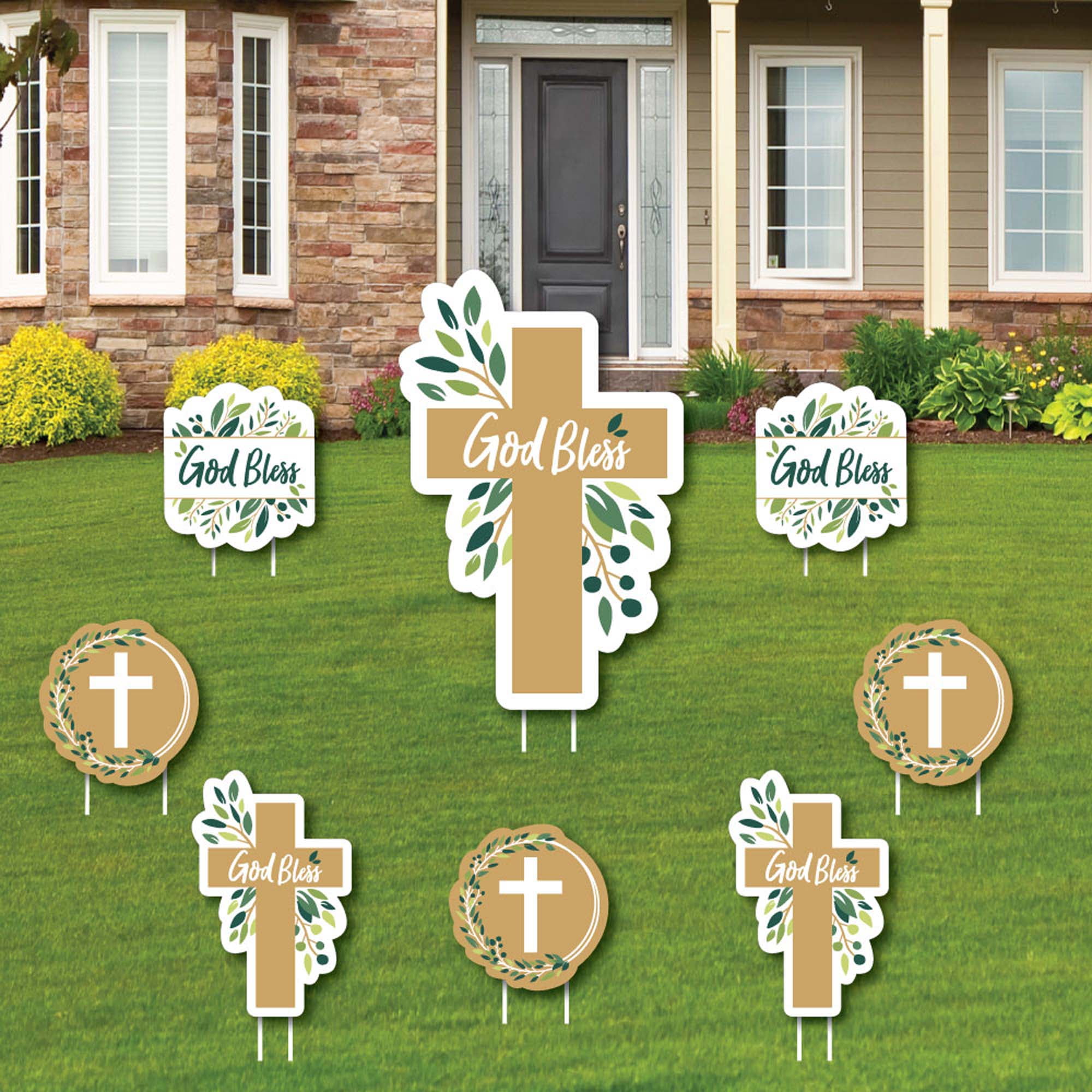 Big Dot of Happiness Elegant Cross - Yard Sign and Outdoor Lawn ...