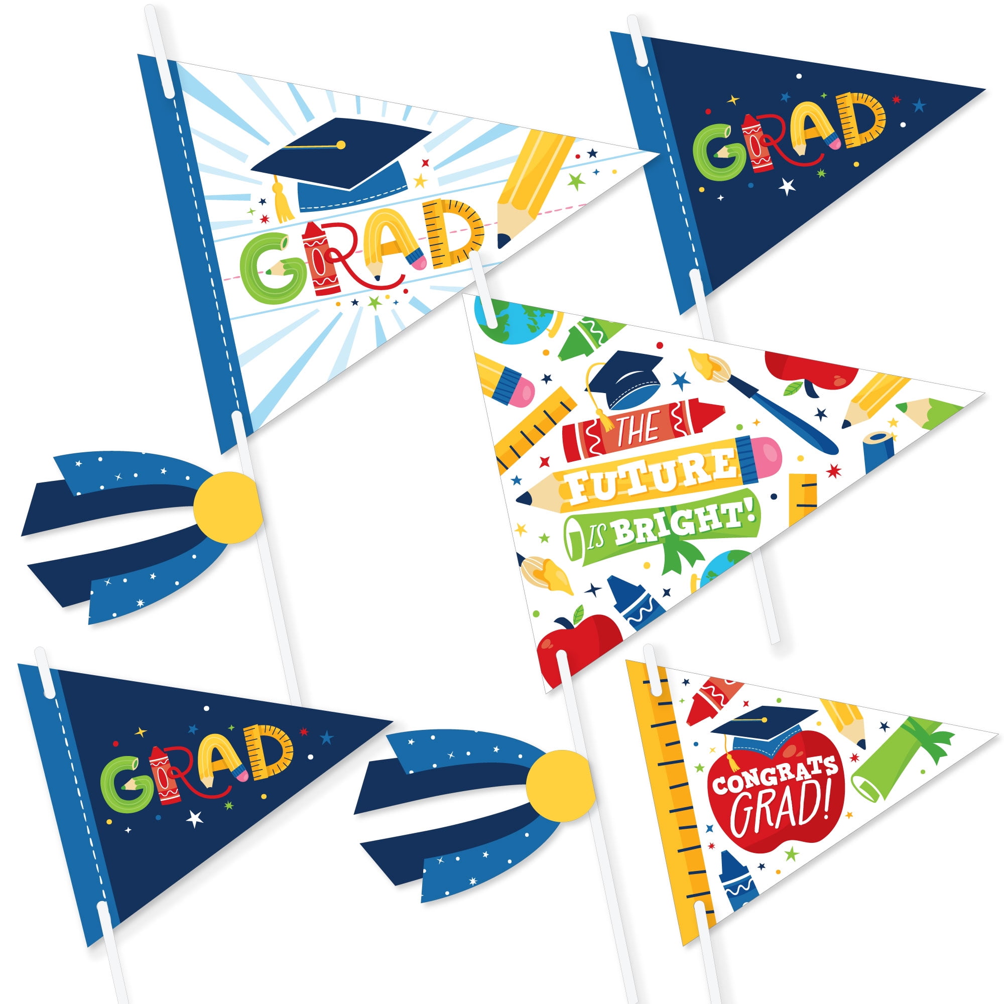 Big Dot of Happiness Elementary Grad - Triangle Kids Graduation Party ...