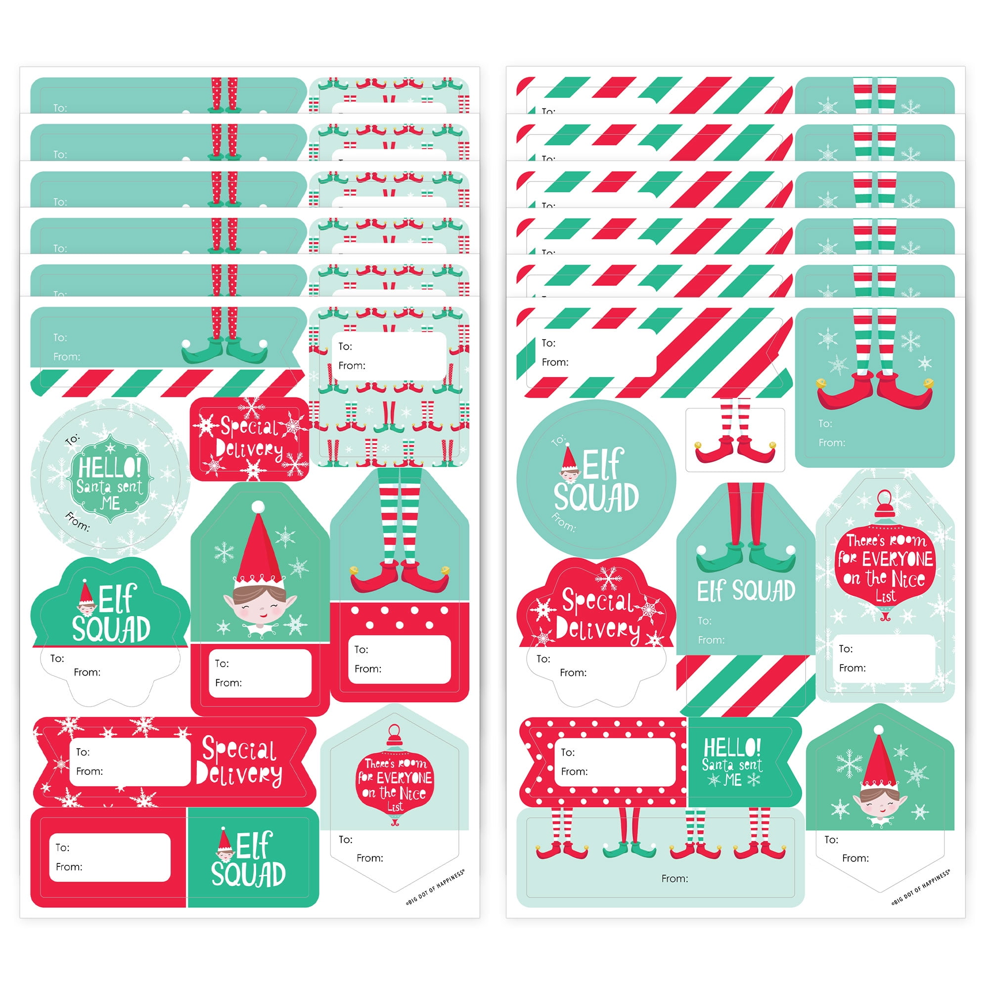 Big Dot of Happiness Elf Squad - Assorted Kids Elf Christmas and ...