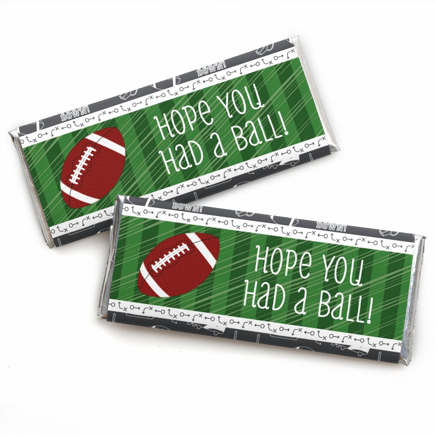 Big Dot of Happiness End Zone - Football - Candy Bar Wrappers Baby ...