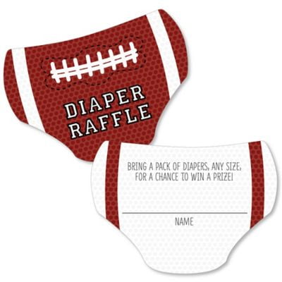 Big Dot of Happiness End Zone - Football - Diaper Shaped Raffle Ticket ...