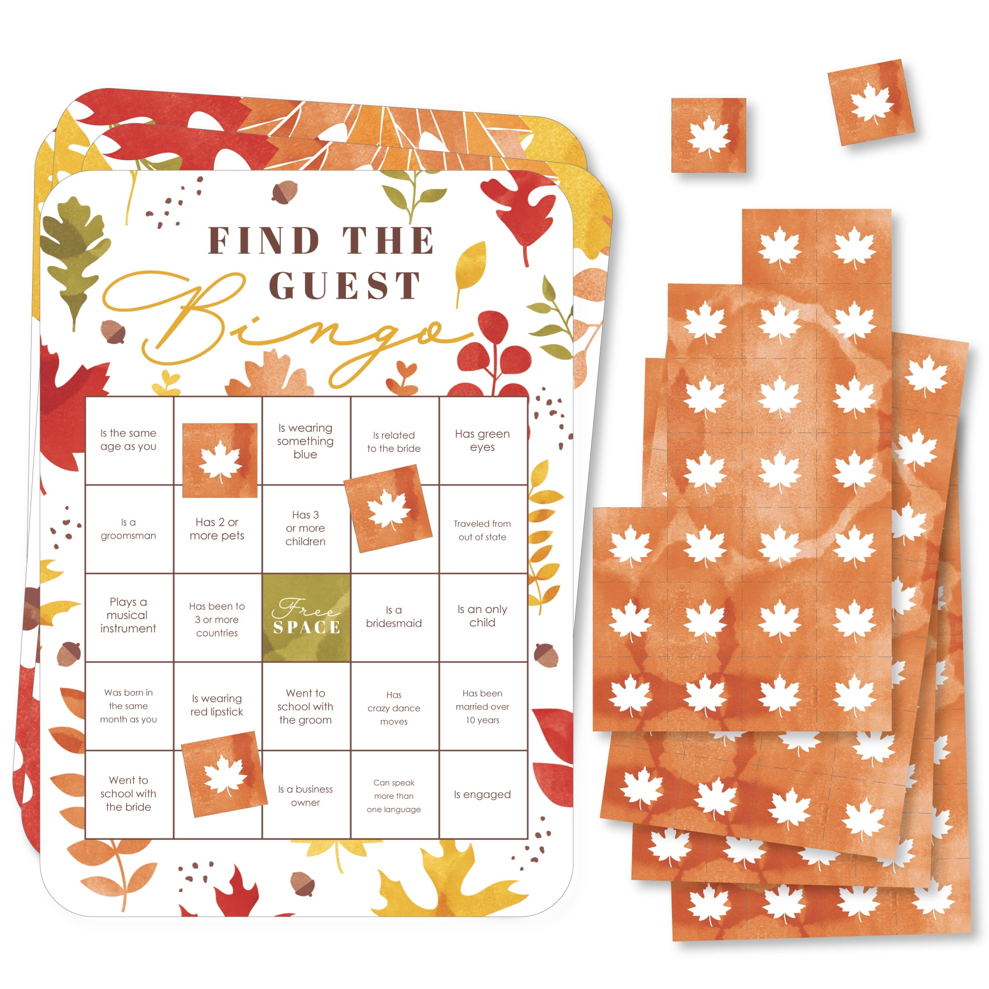 Big Dot of Happiness Fall Foliage Bride - Find the Guest - Autumn ...