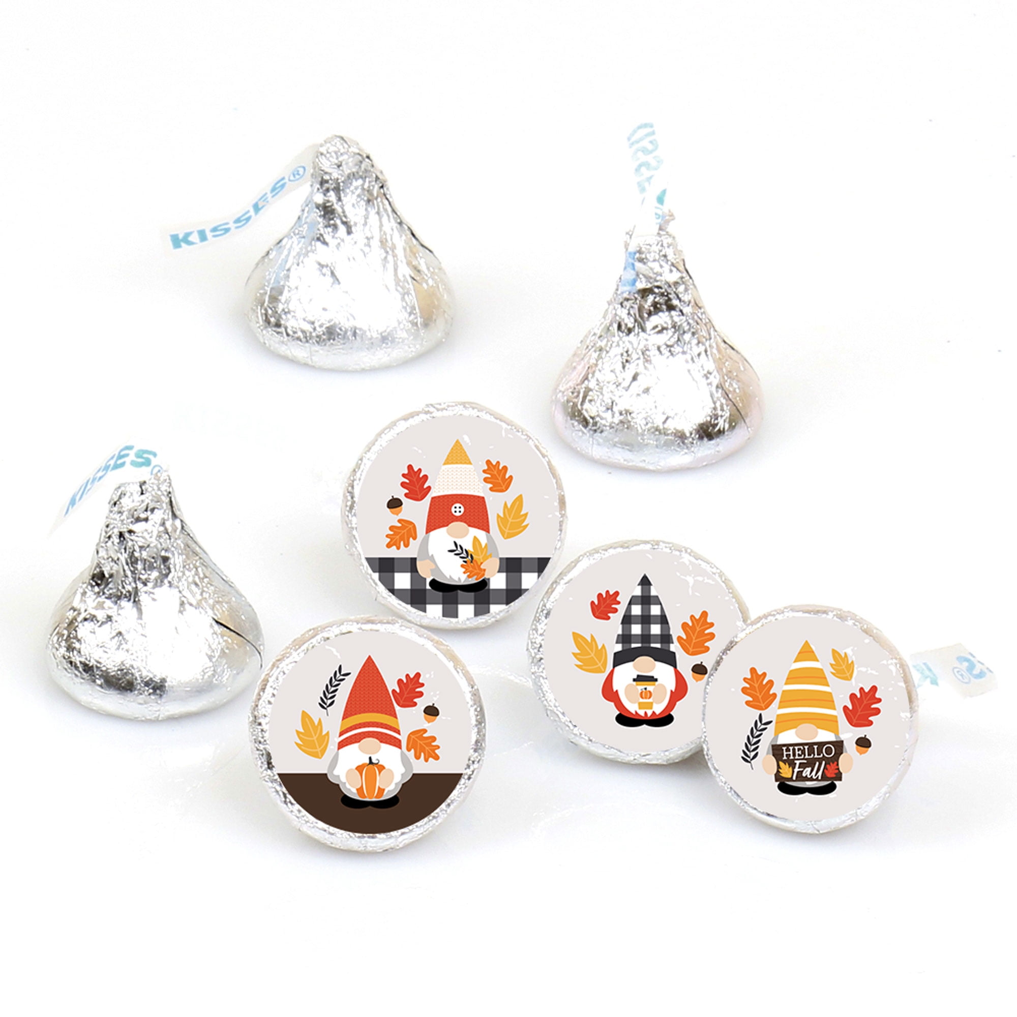 Big Dot of Happiness Fall Gnomes - Autumn Harvest Party Round Candy ...