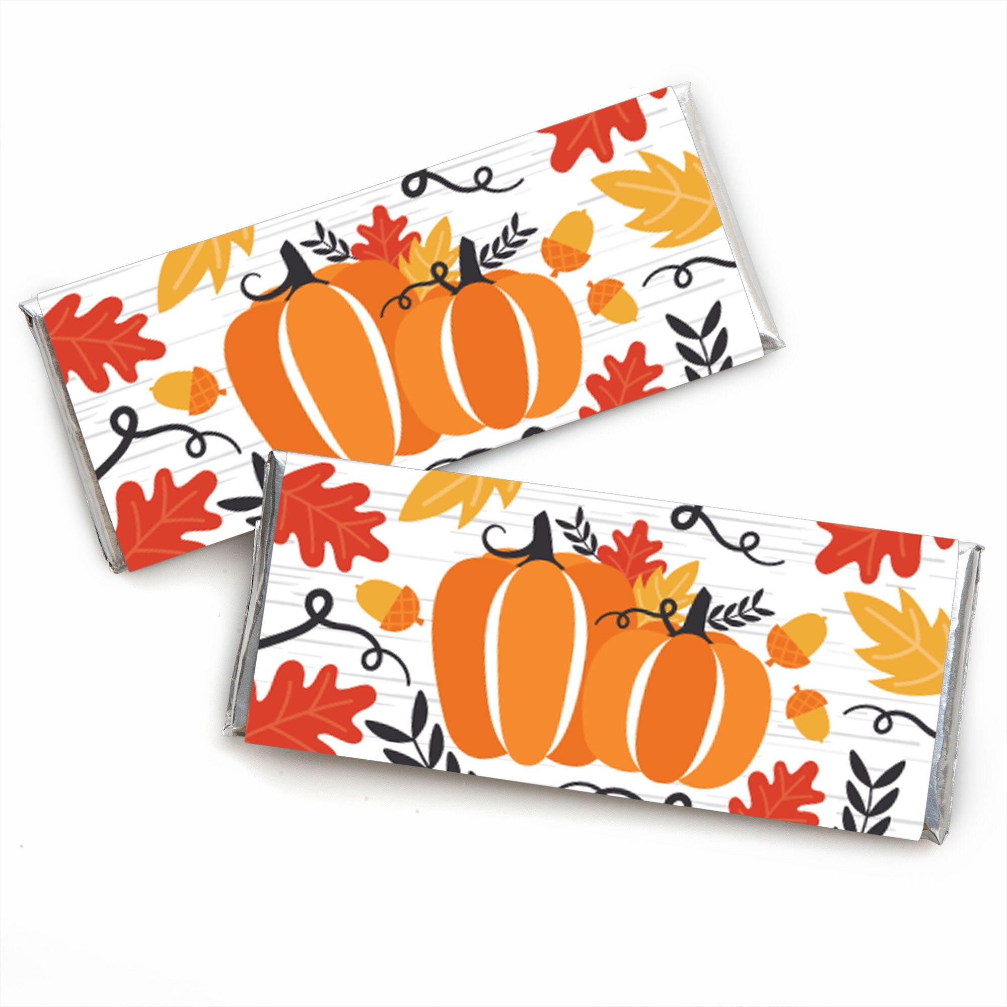 Big Dot of Happiness Fall Pumpkin - Candy Bar Wrapper Halloween or ...