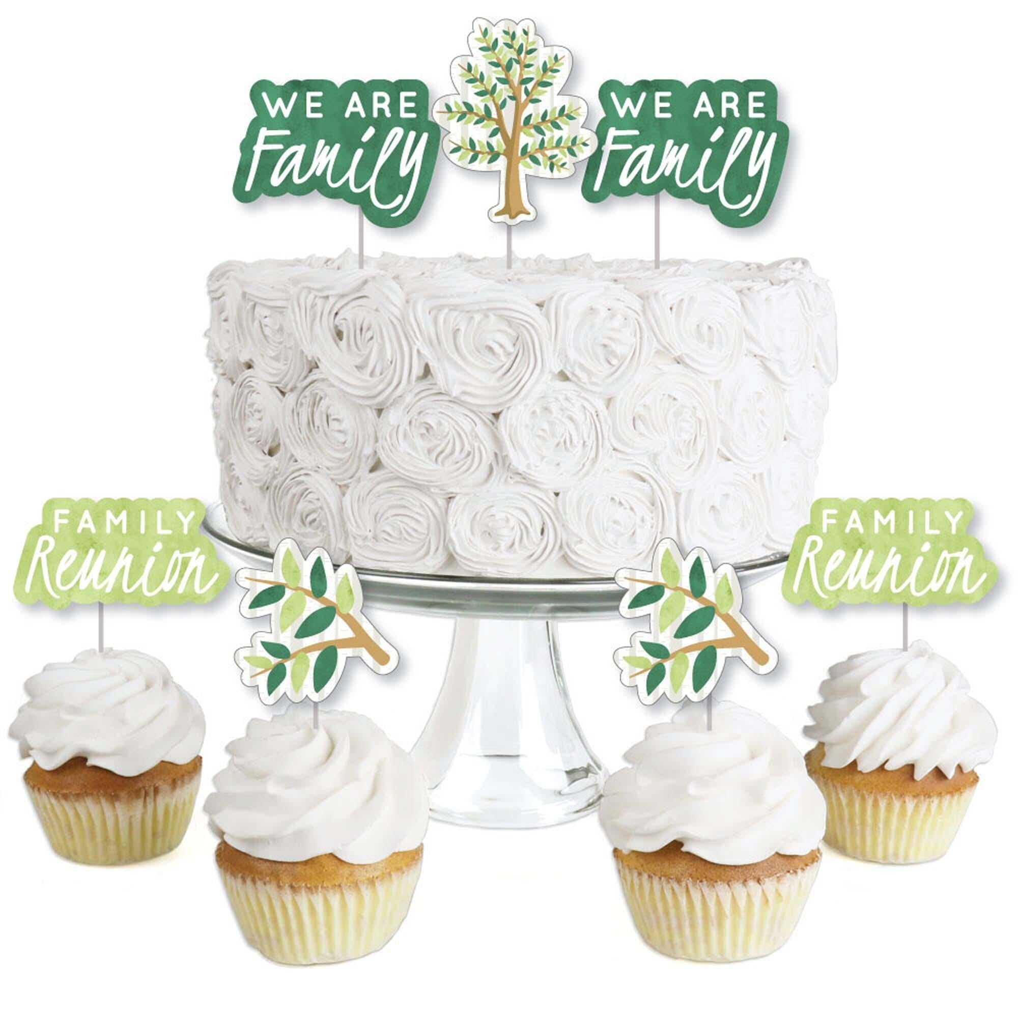 Big Dot of Happiness Family Tree Reunion - Dessert Cupcake Toppers ...