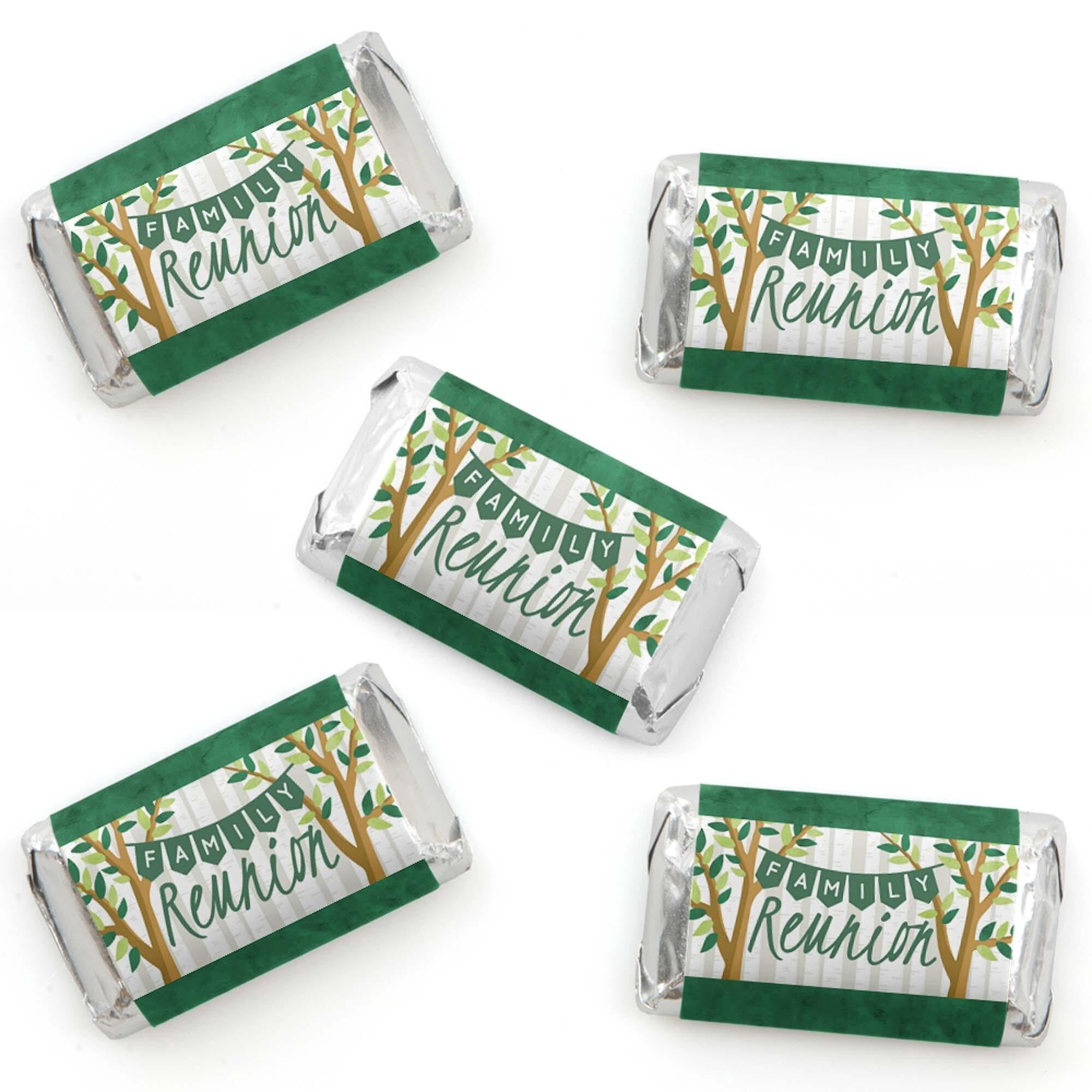 Big Dot of Happiness Family Tree Reunion - Mini Candy Bar Wrapper ...