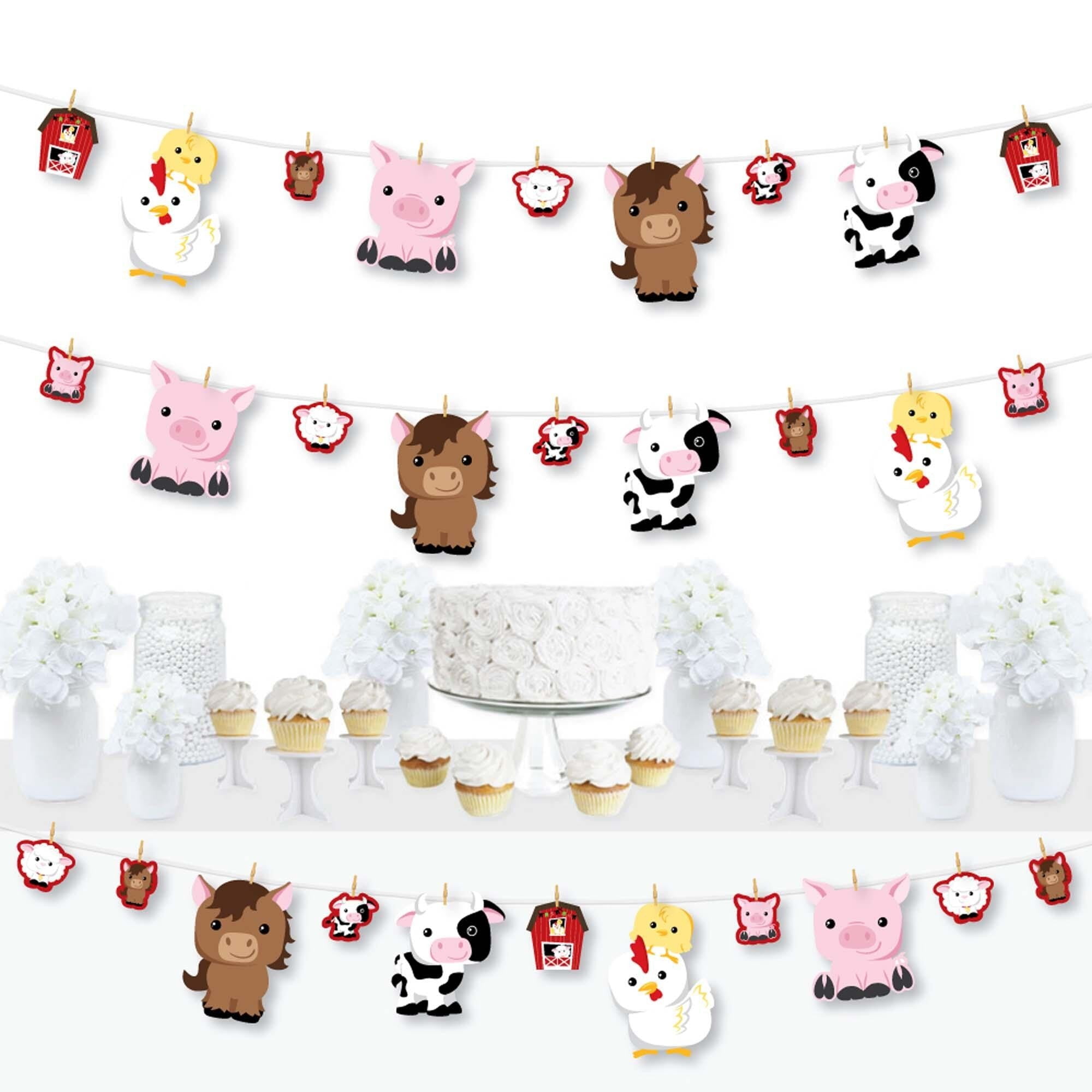 Big Dot of Happiness Farm Animals - Barnyard Baby Shower or Birthday ...