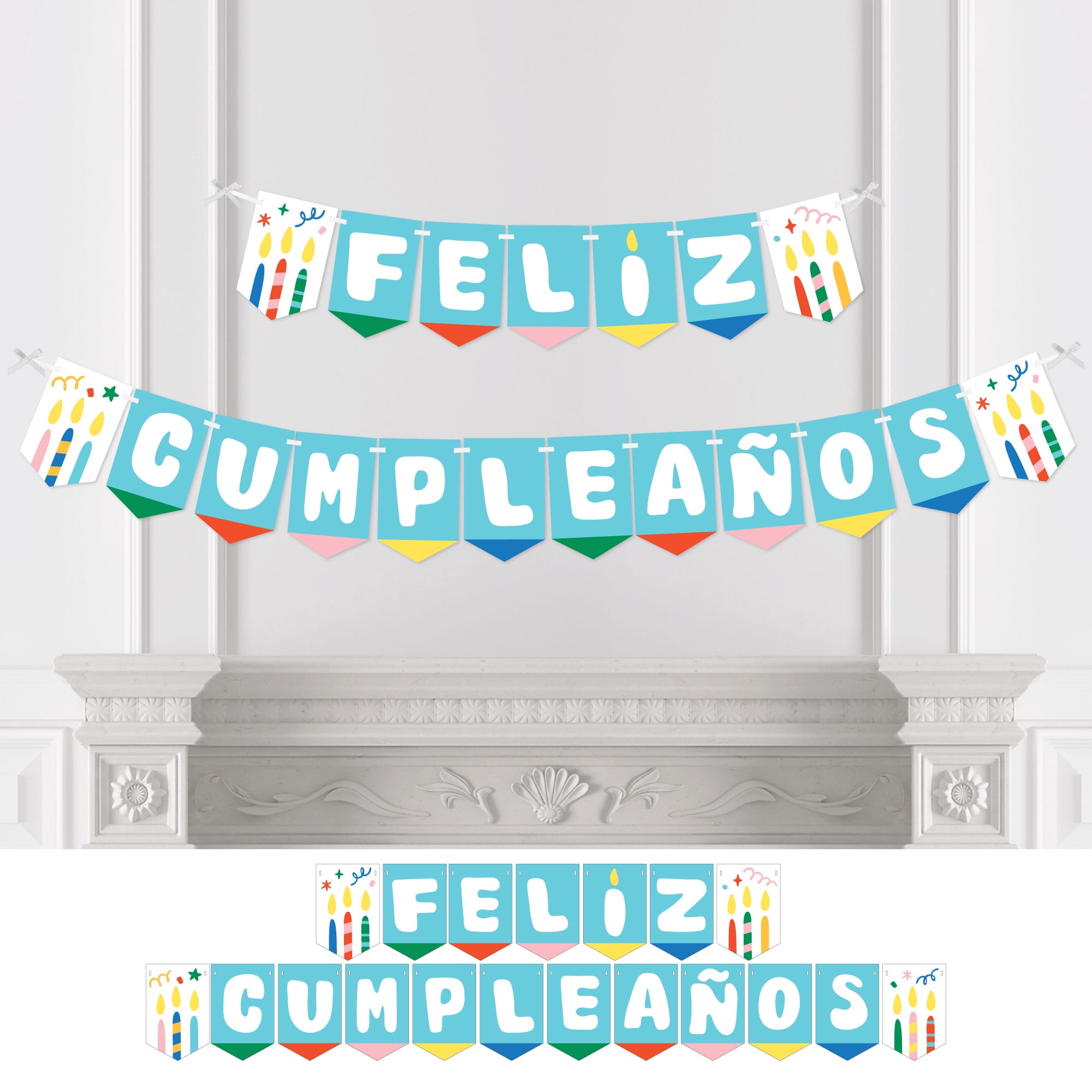 Big Dot of Happiness Feliz Cumpleanos - Happy Birthday Party Bunting ...