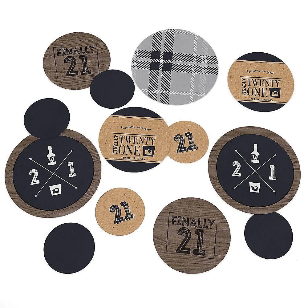 Big Dot of Happiness Finally 21 - Birthday Party Giant Circle Confetti ...