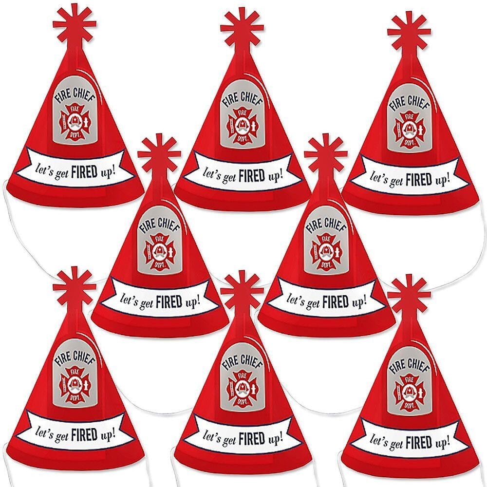 Big Dot of Happiness Fired Up Fire Truck - Mini Cone Firefighter ...