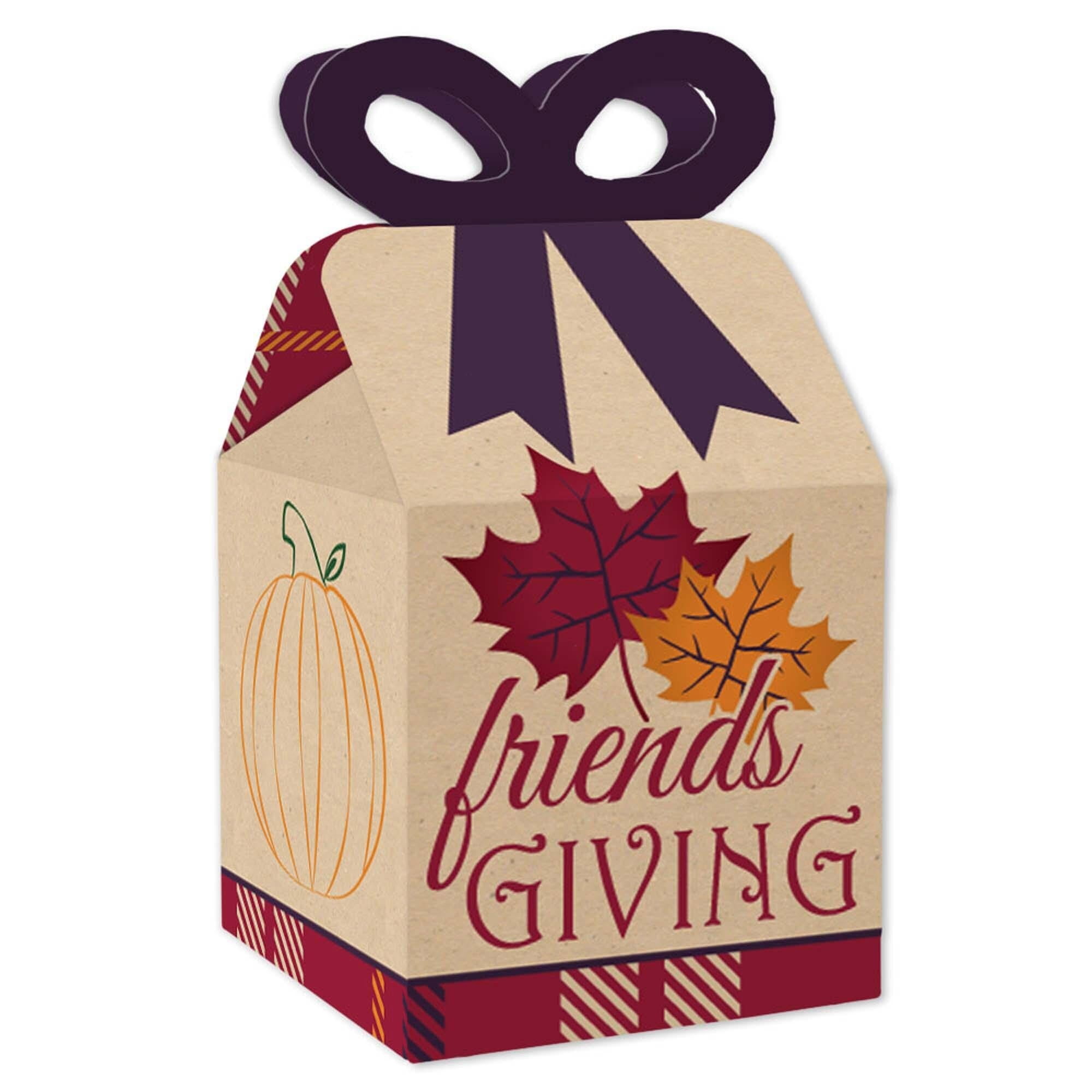 Big Dot of Happiness Friends Thanksgiving Feast - Square Favor Gift ...