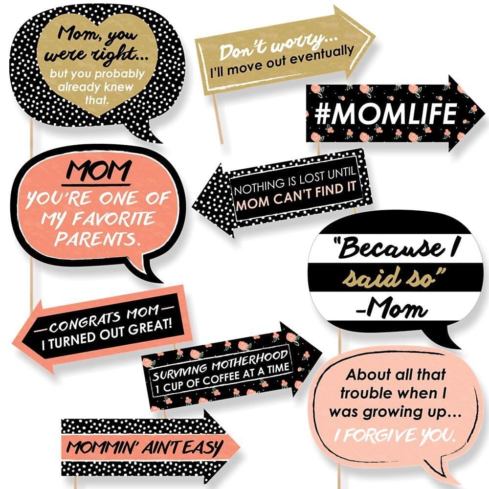 Big Dot of Happiness Funny Best Mom Ever - Mother's Day Photo Booth ...