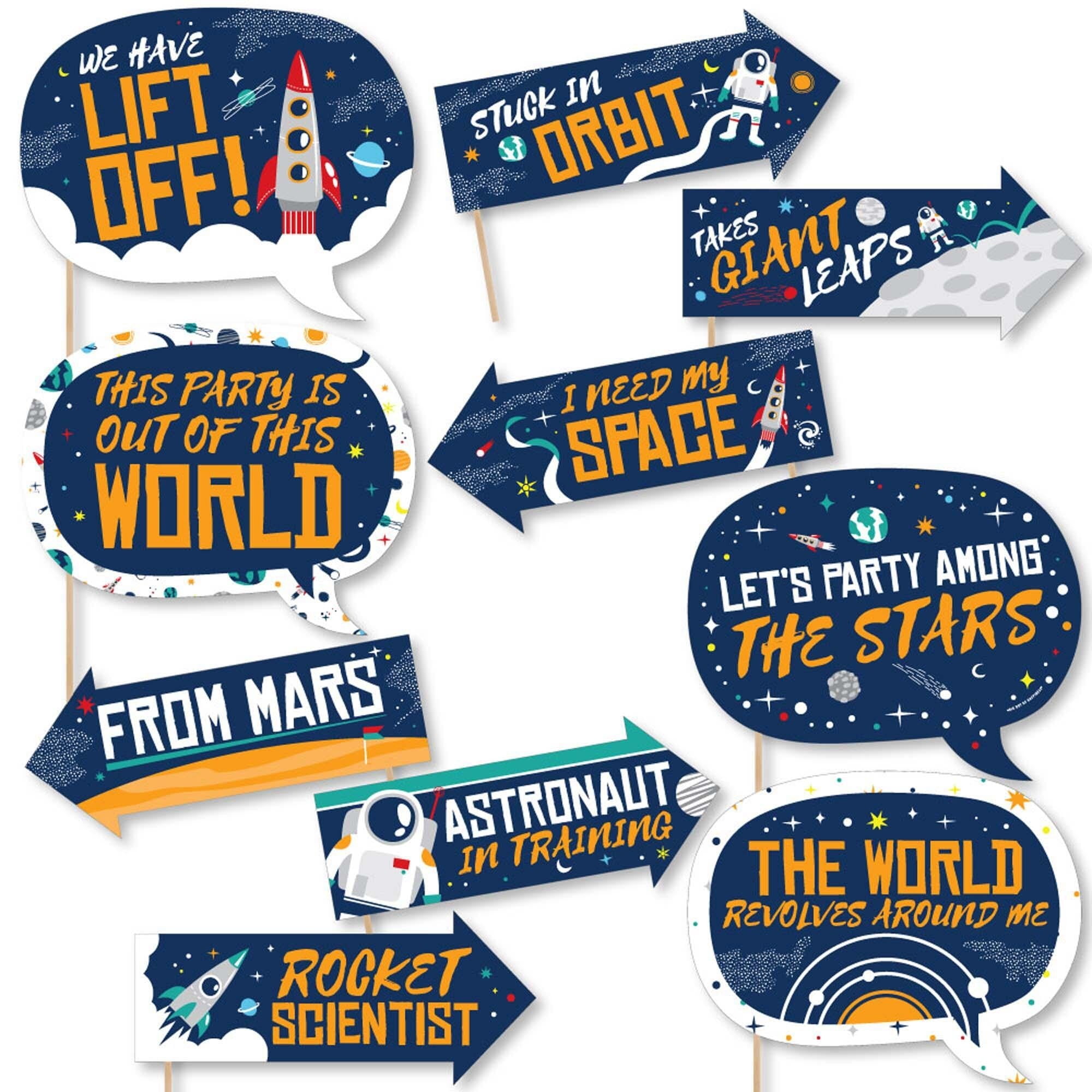 Big Dot of Happiness Funny Blast Off to Outer Space - Rocket Ship Baby ...
