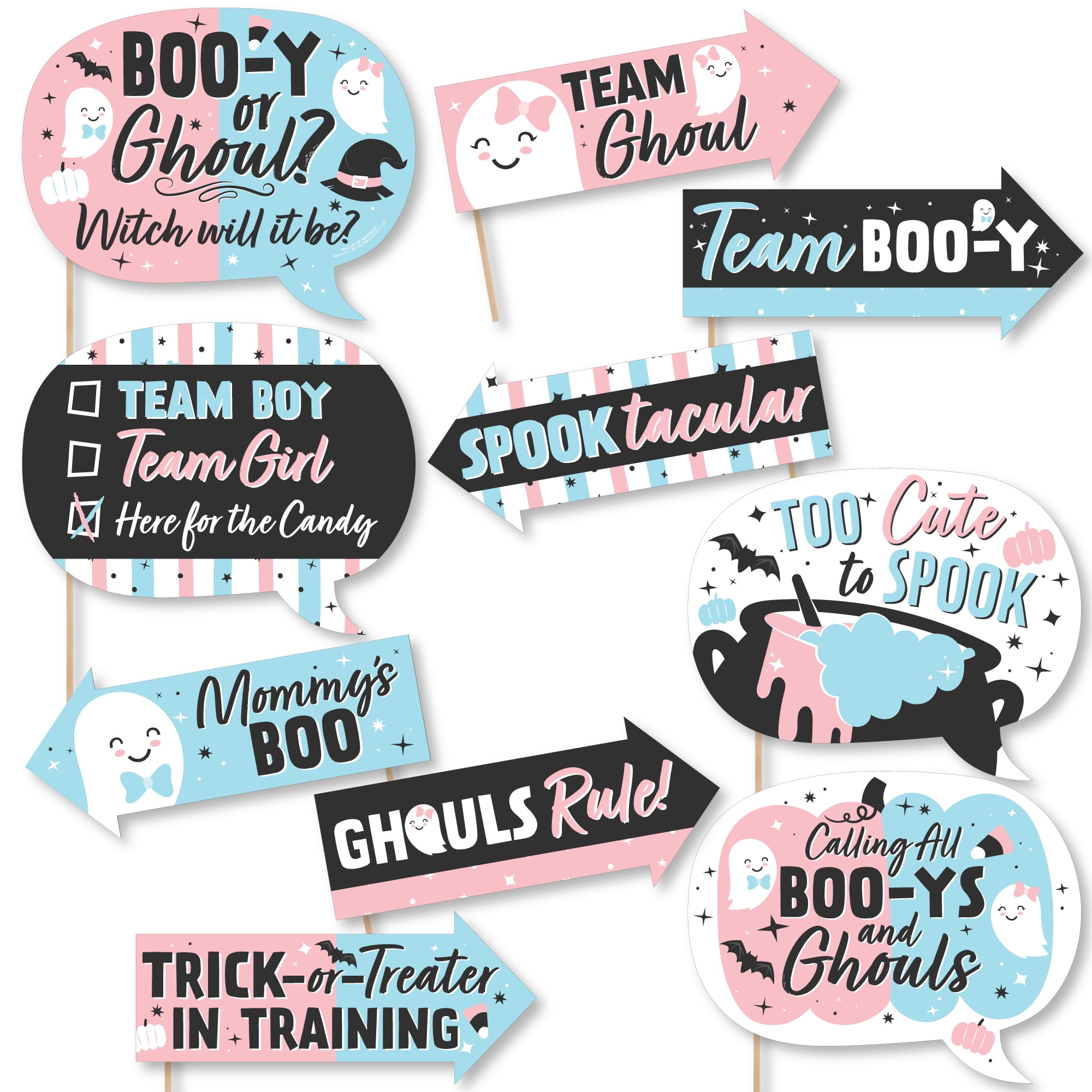 Big Dot of Happiness Funny Boo-y or Ghoul - Halloween Gender Reveal ...