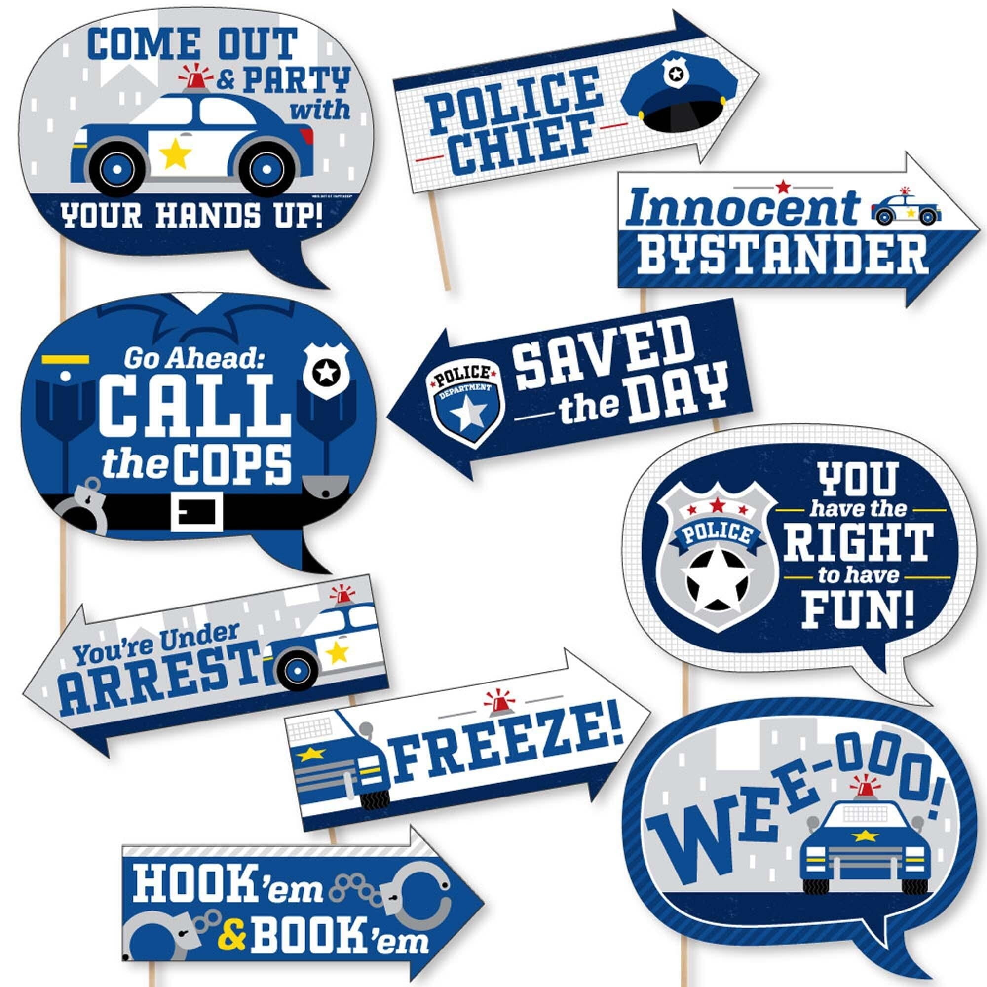 Big Dot of Happiness Funny Calling All Units - Police - Cop Birthday ...