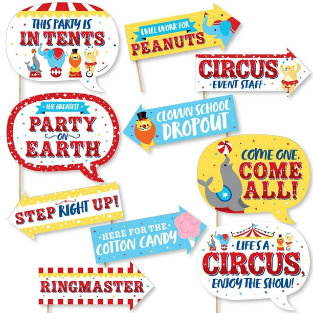 Big Dot of Happiness Funny Carnival - Step Right Up Circus - Carnival ...