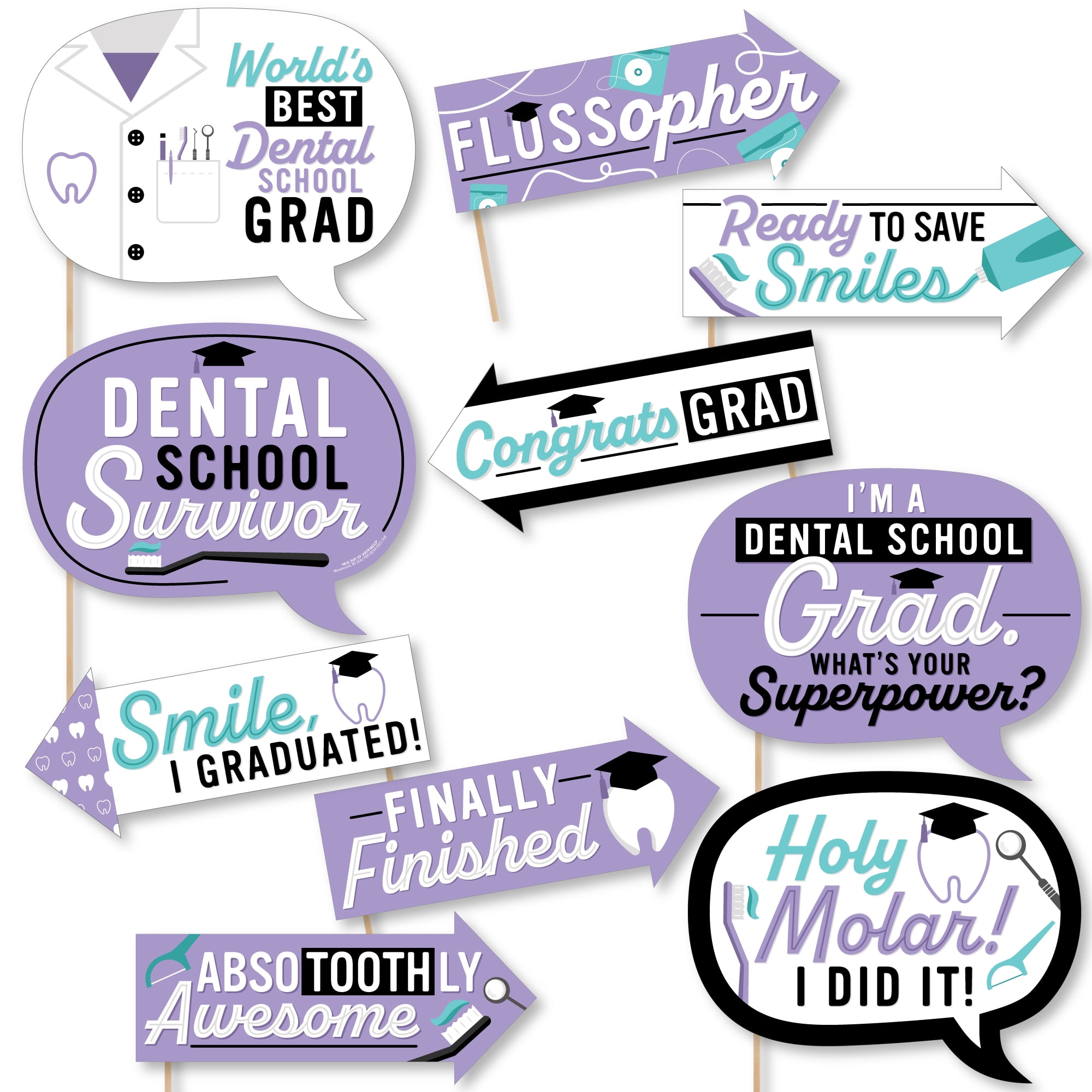 Big Dot of Happiness Funny Dental School Grad - Dentistry and Hygienist ...