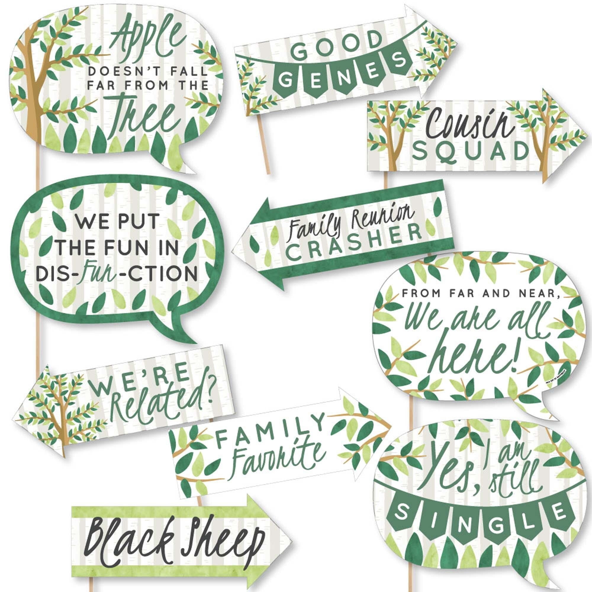 Big Dot of Happiness Funny Family Tree Reunion - Family Gathering Party ...