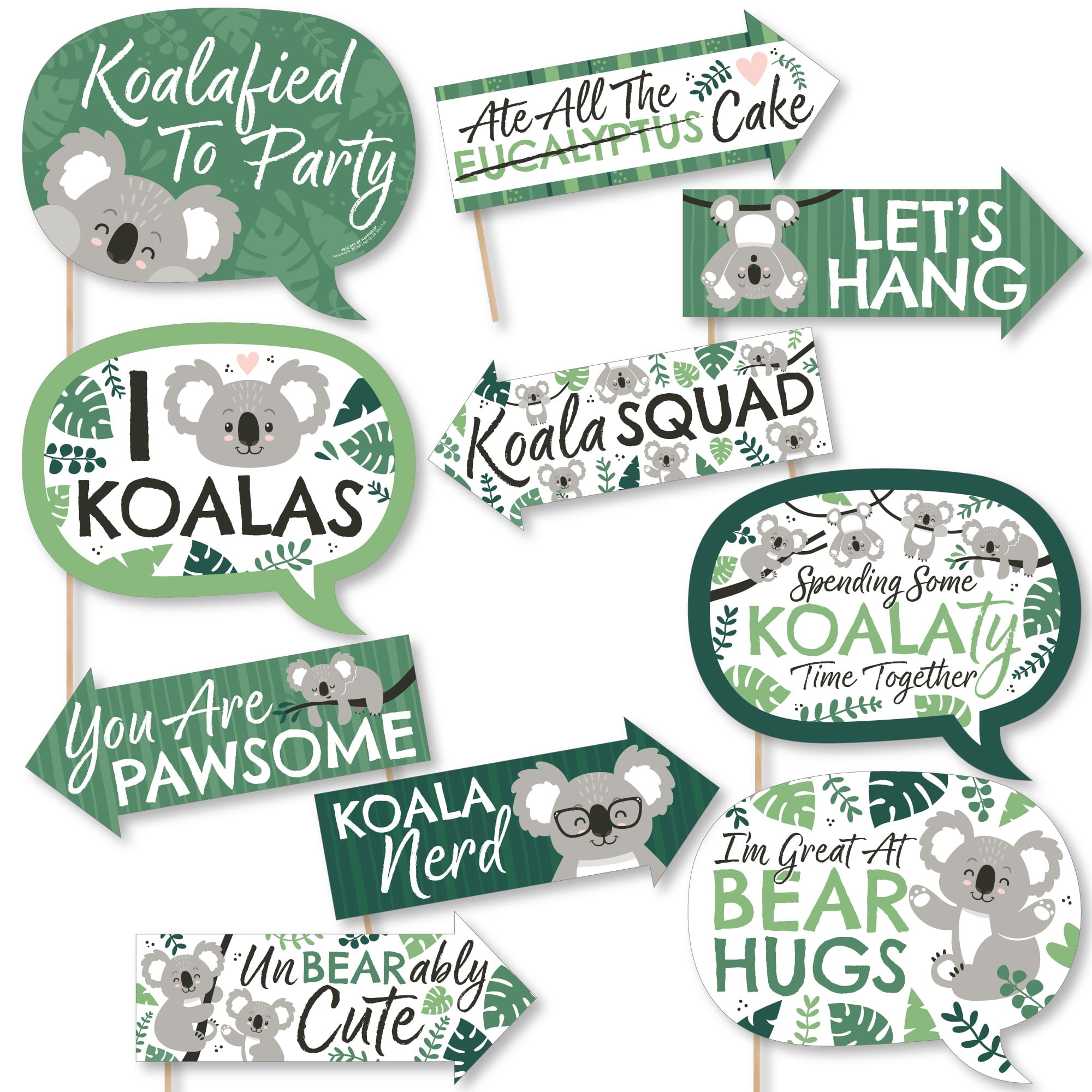 Big Dot of Happiness Funny Koala Cutie - Bear Birthday Party and Baby ...