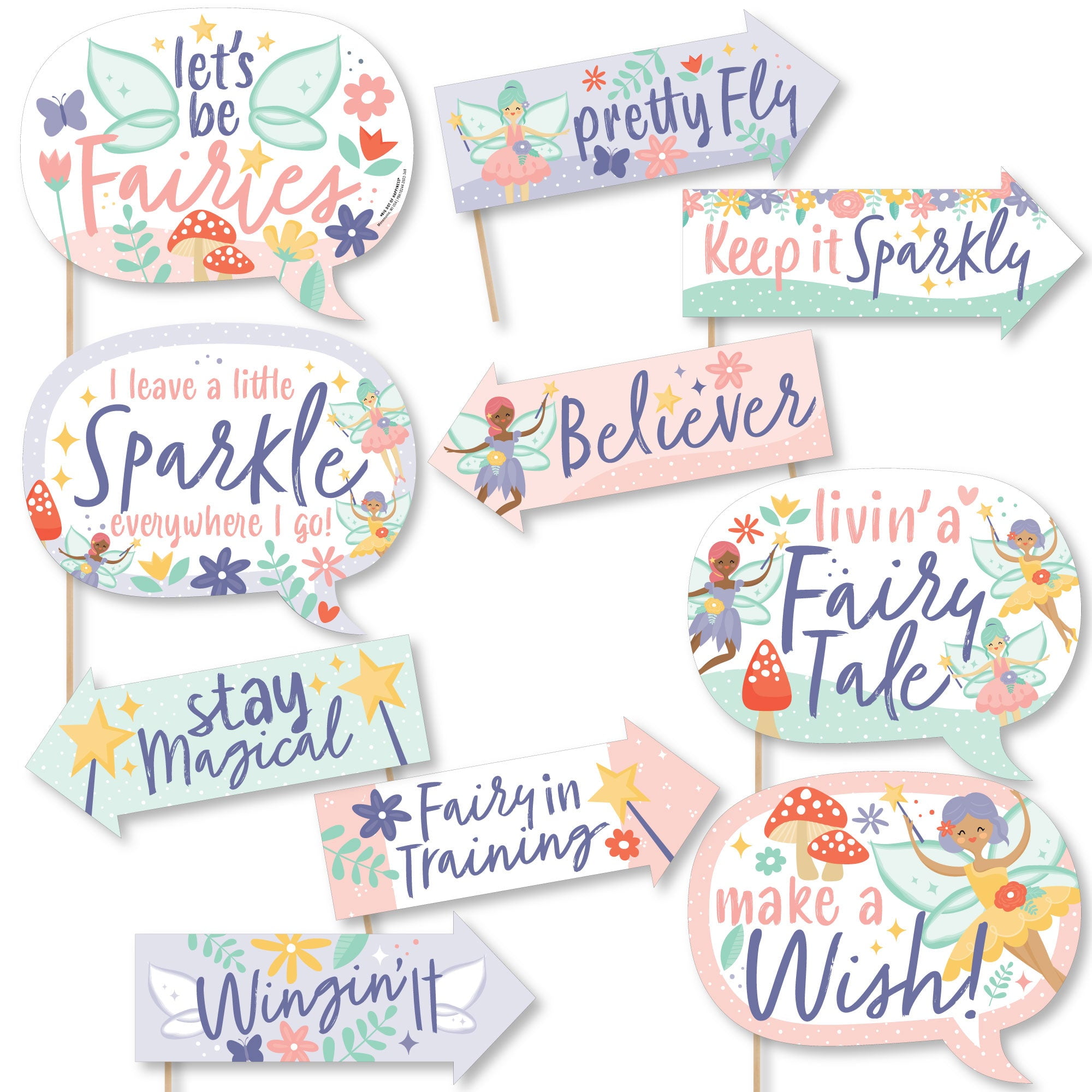 Big Dot of Happiness Funny Let's Be Fairies - Fairy Garden Birthday ...