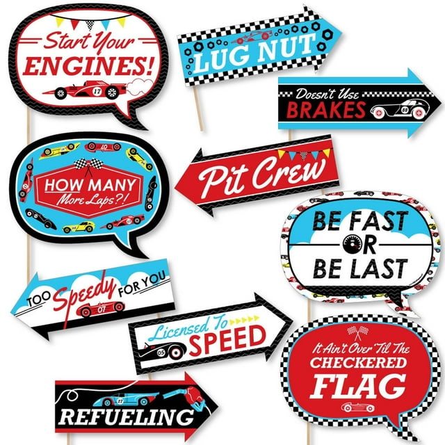 Big Dot of Happiness Funny Let's Go Racing - Racecar - Baby Shower or ...