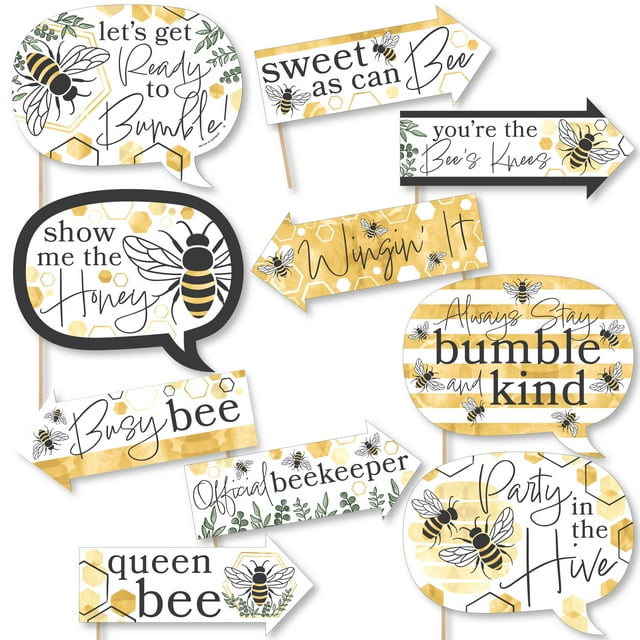 Big Dot of Happiness Funny Little Bumblebee - Bee Baby Shower or ...