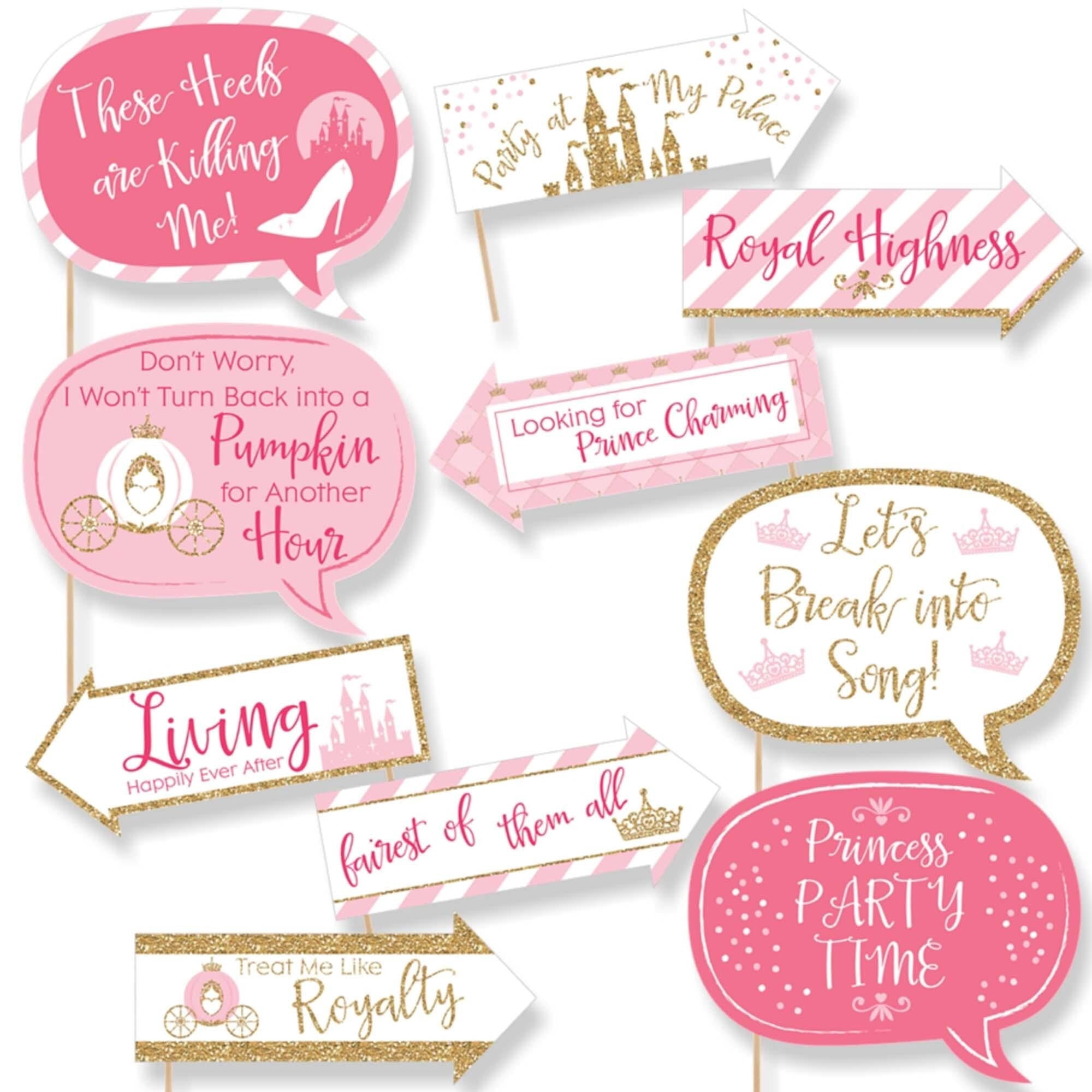 Big Dot of Happiness Funny Little Princess Crown - Pink and Gold ...