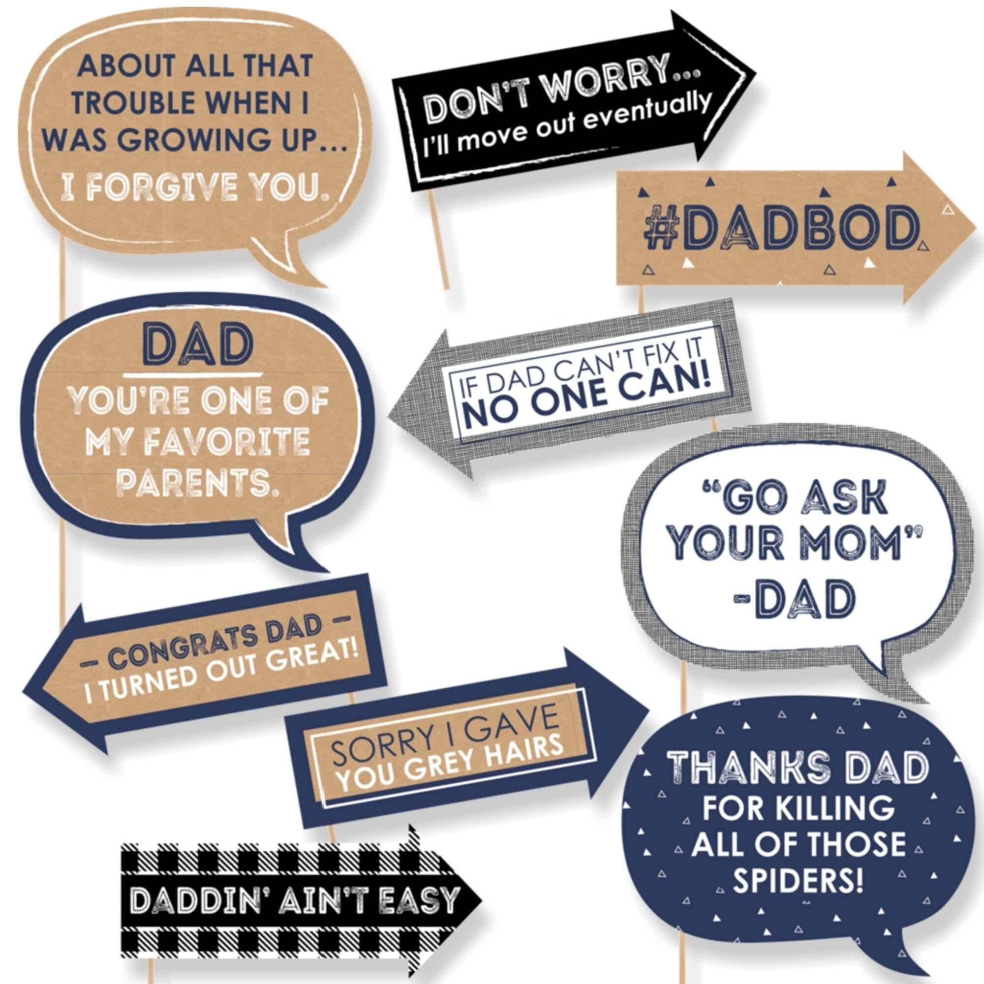 Big Dot of Happiness Funny My Dad is Rad - Father's Day Photo Booth ...